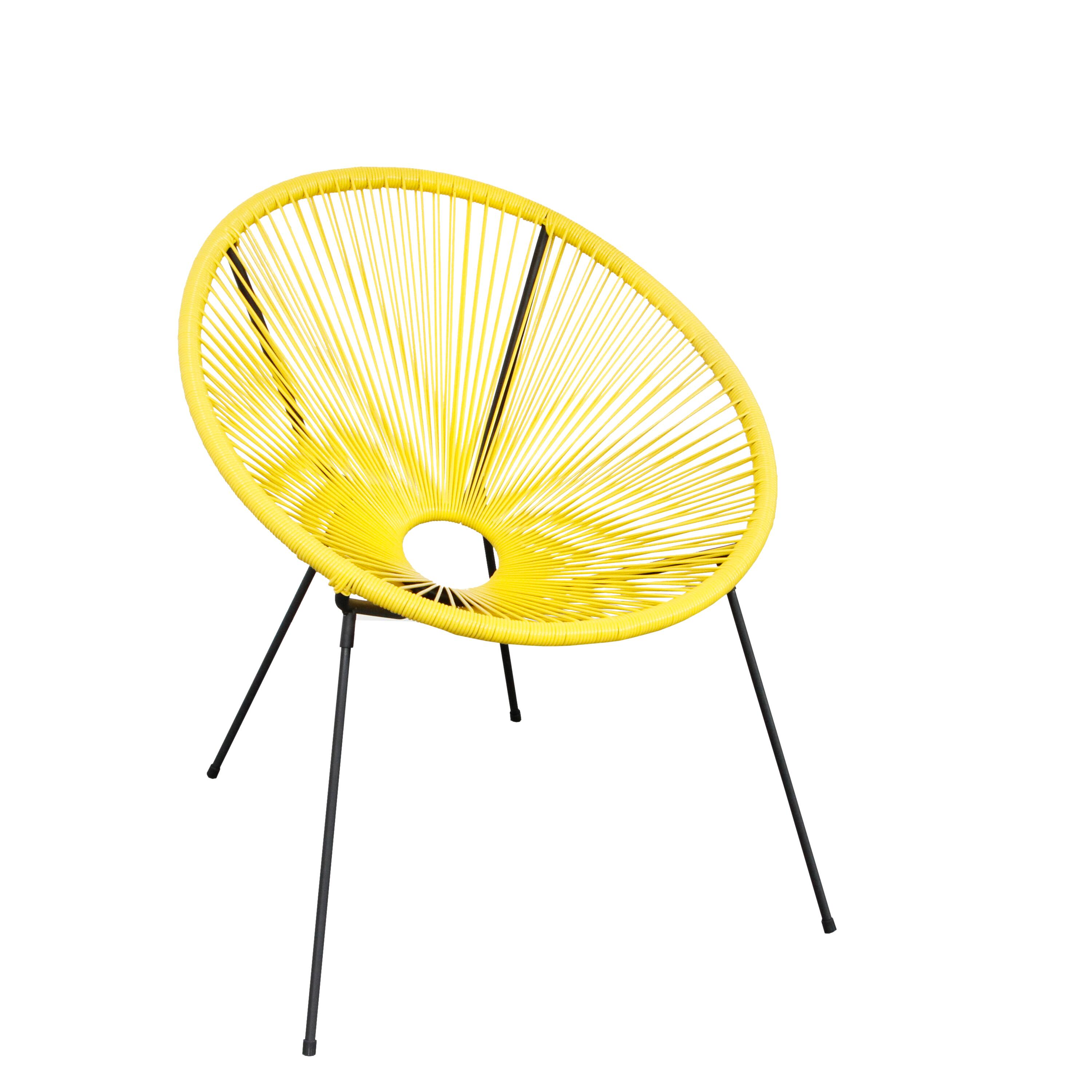 Chaise de jardin Acapulco en acier jaune / doré | Leroy Merlin