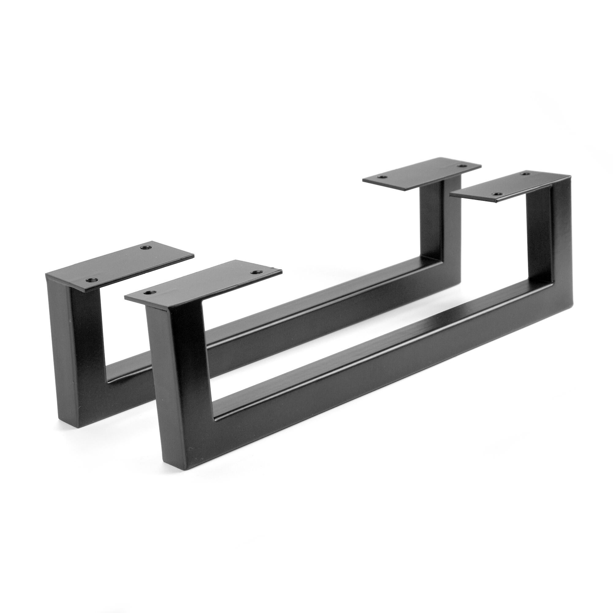 Pied de meuble en u SPACEO à visser, H.8 P.30 cm acier mat gris | Leroy ...