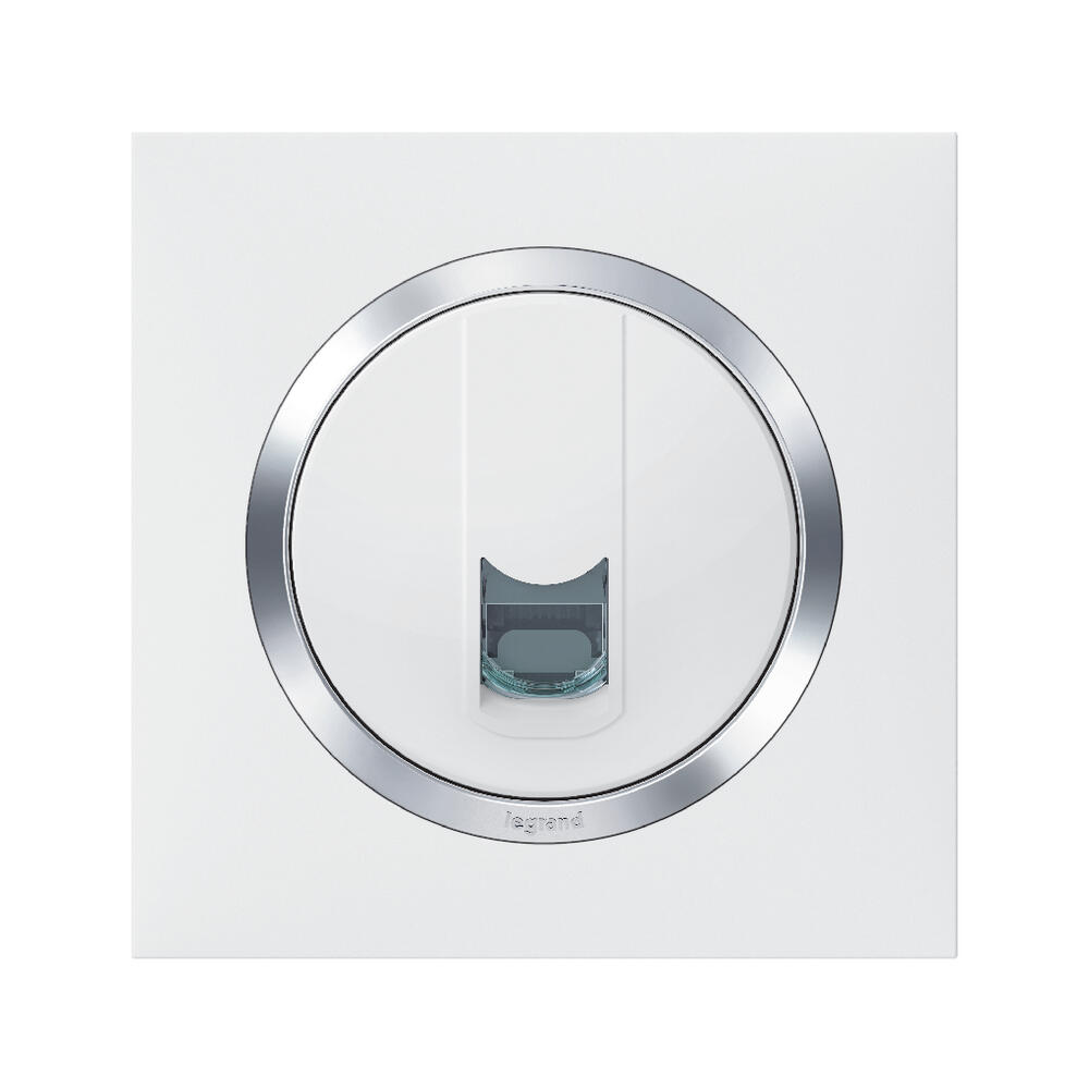 Prise RJ45 complet Dooxie, LEGRAND blanc chrome | Leroy Merlin