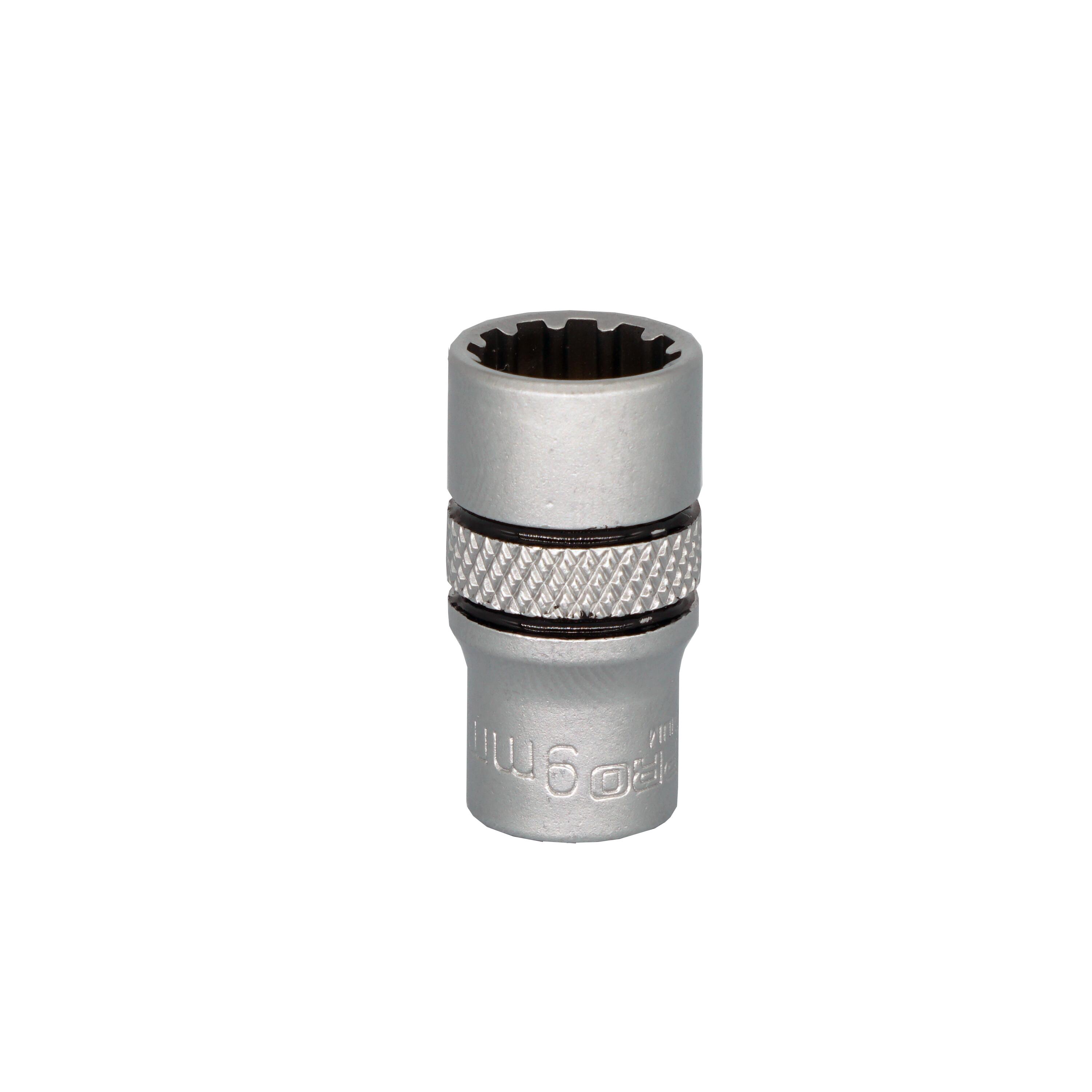 Douille 12 pans 1/4 en chrome vanadium DEXTER PRO, Diam.9 mm | Leroy Merlin