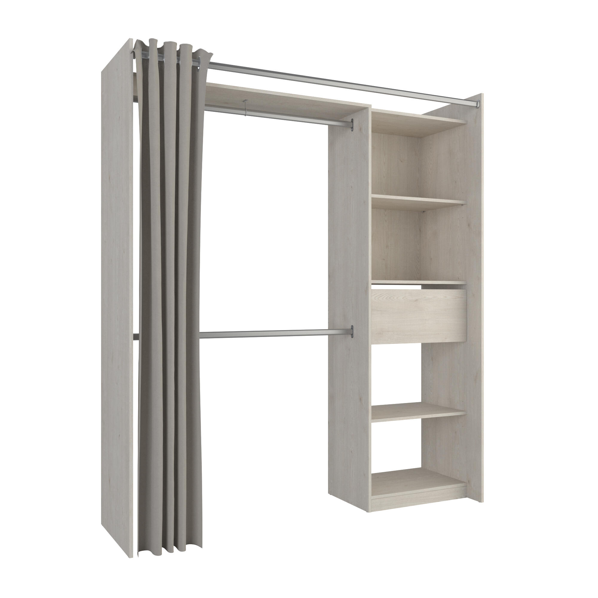 Kit dressing extensible New star topenga blanc H.200 x L.122.8/177.2 x ...