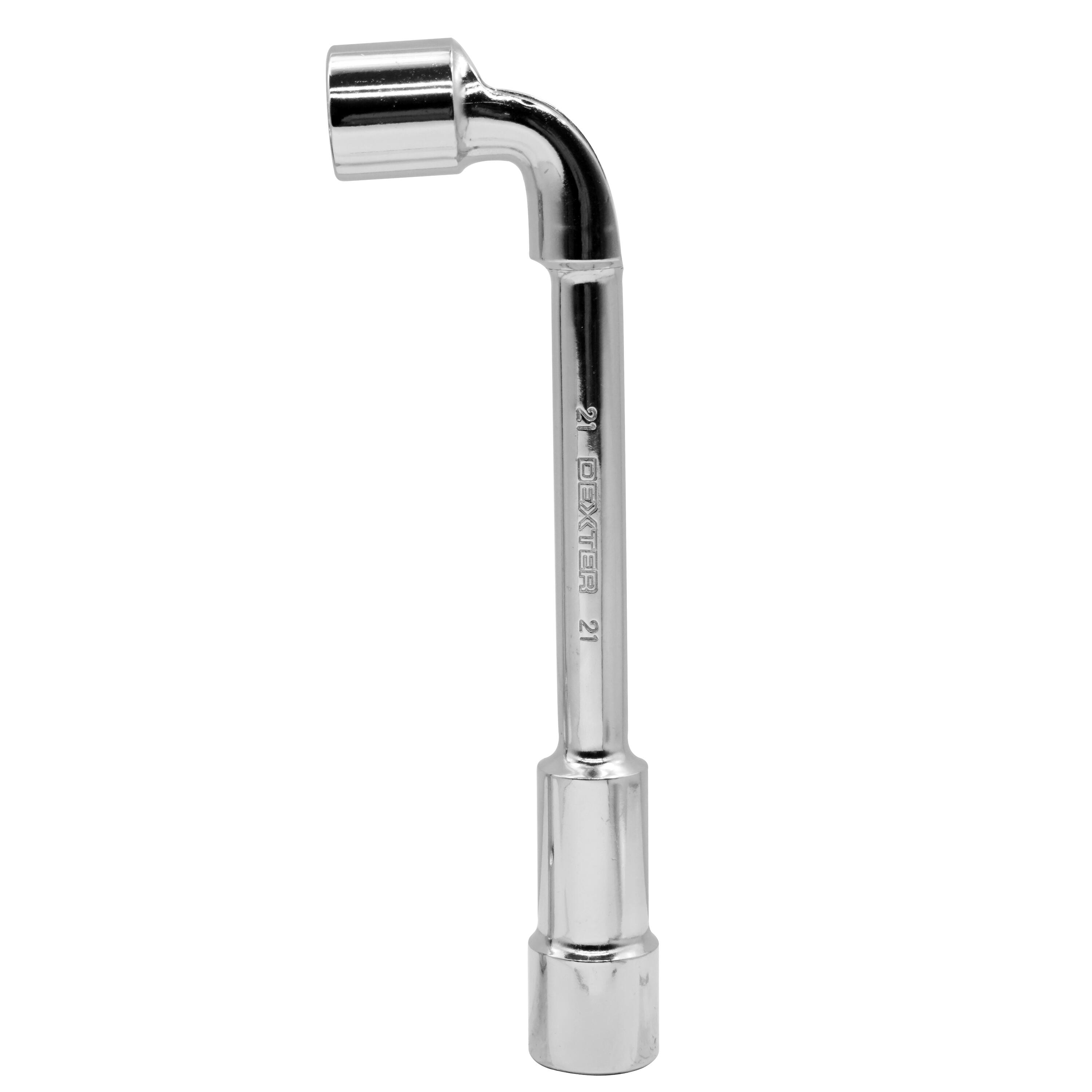 Clé à pipe débouchée en chrome vanadium multifonction DEXTER, Diam.21 ...