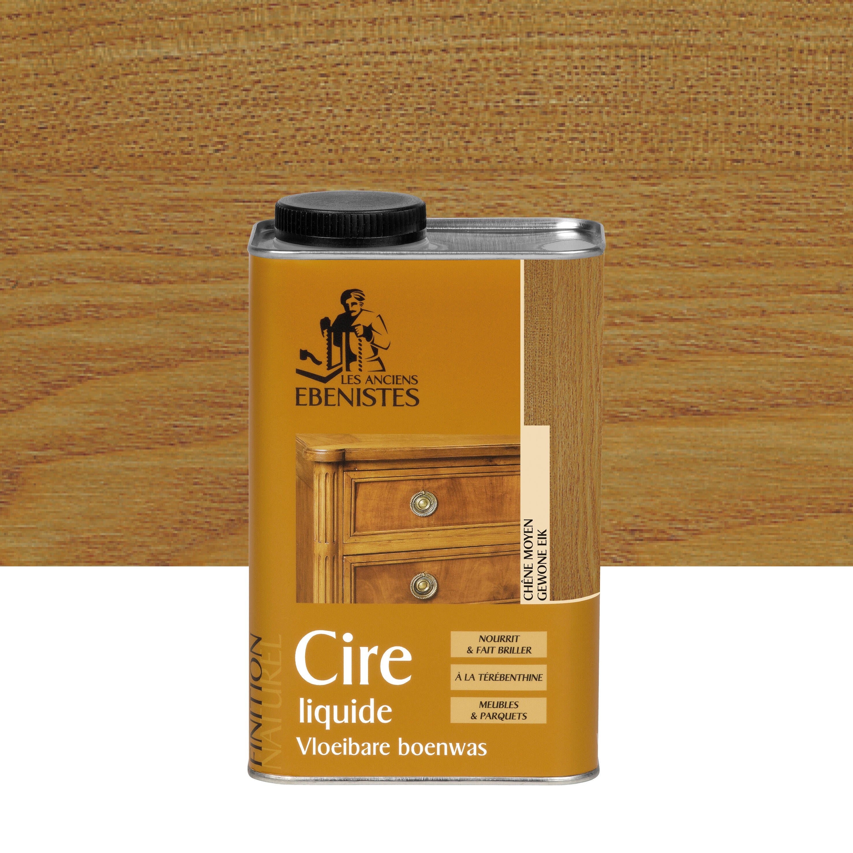 Cire liquide meuble et objets LES ANCIENS EBENISTES, 1 l, chêne moyen ...