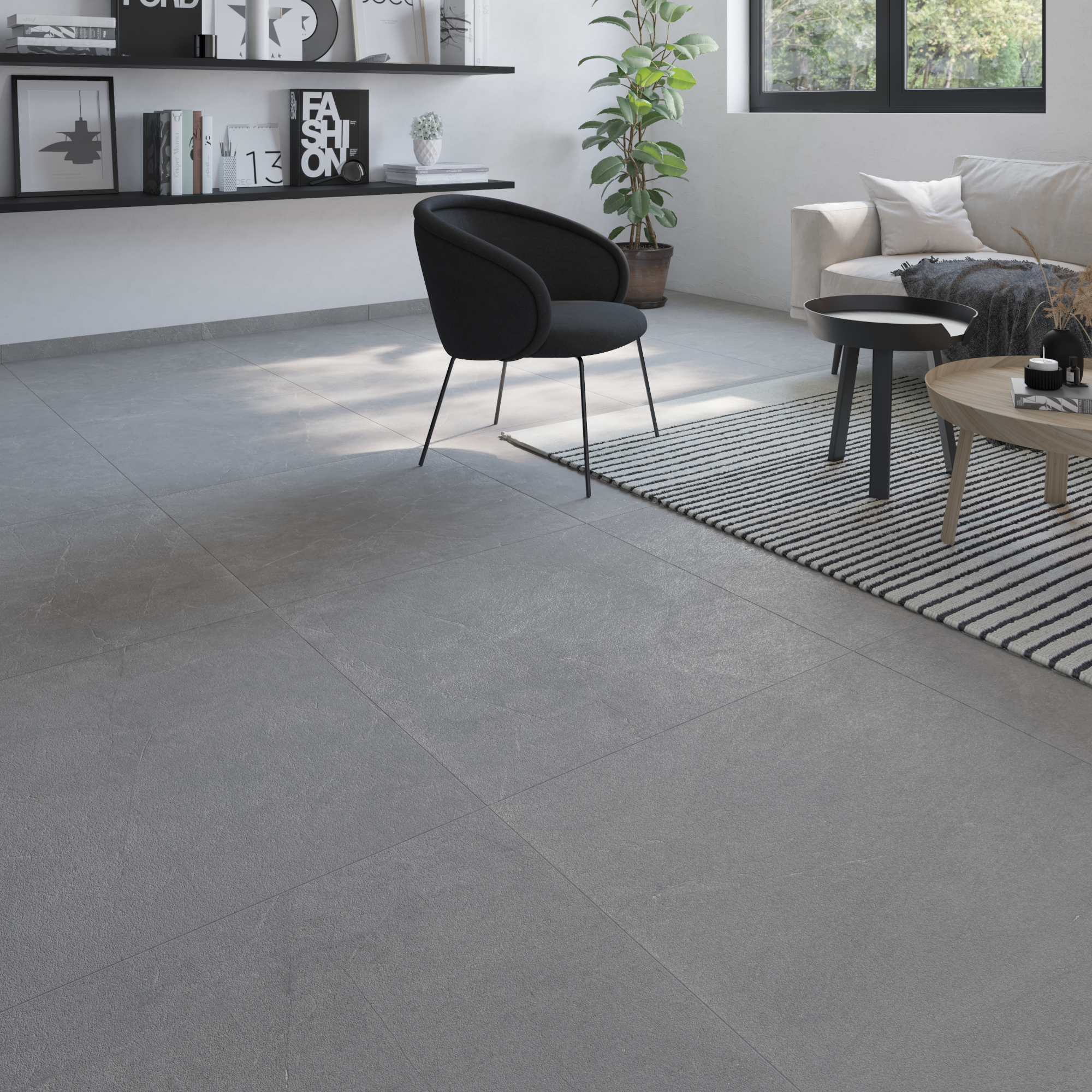 Carrelage sol intérieur / mur intérieur effet pierre silver Master l.80 ...