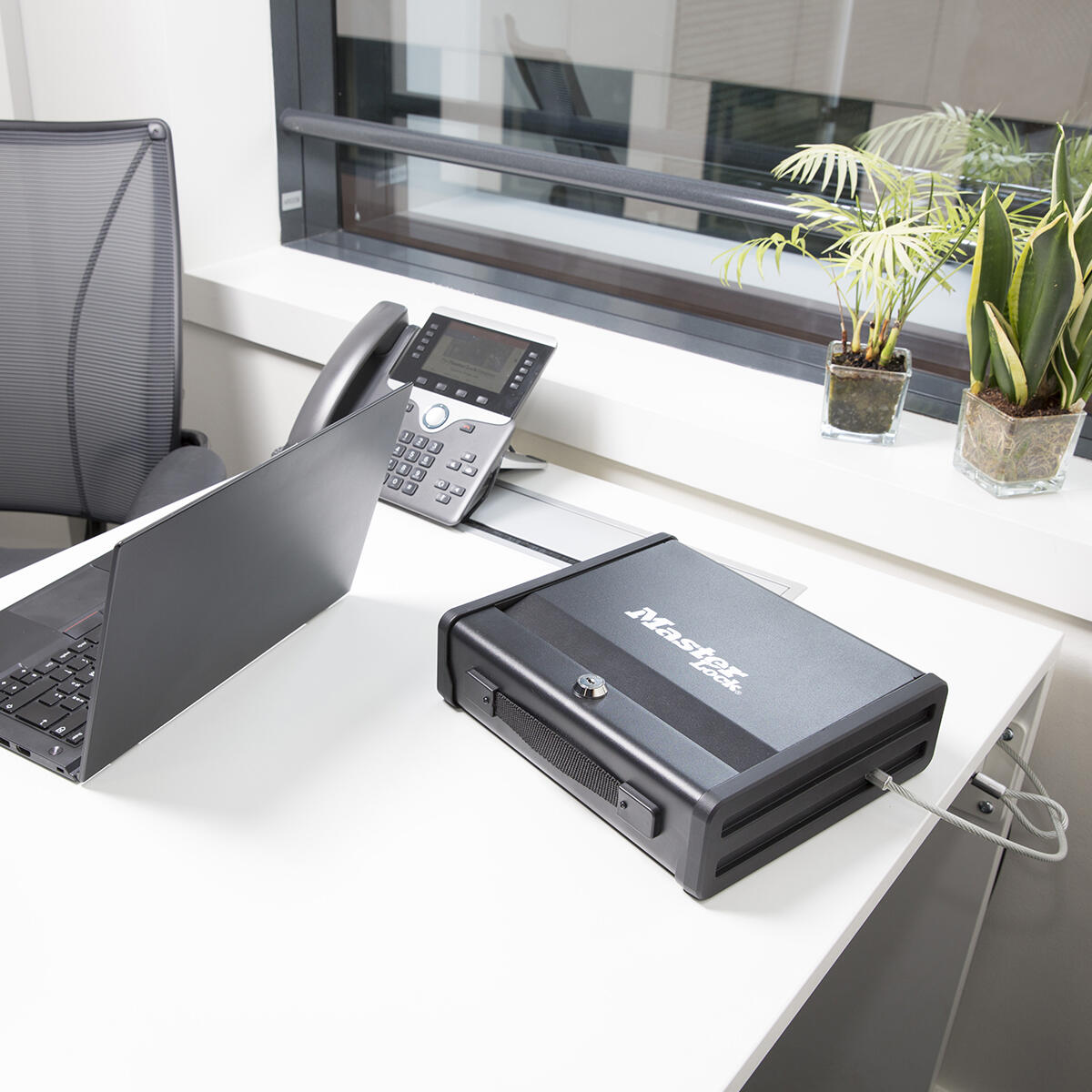 Minicoffre MASTER LOCK Minisafe à poser, H.8.3 x l.28.8 x P.25.5 cm ...