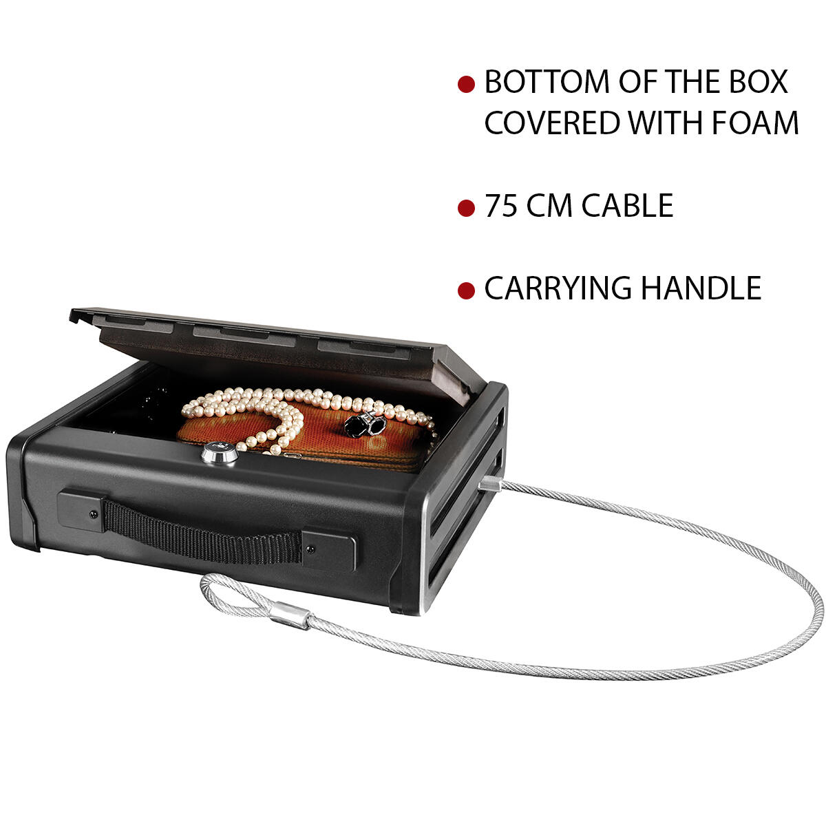 Minicoffre MASTER LOCK Minisafe à poser, H.8.3 x l.28.8 x P.25.5 cm ...