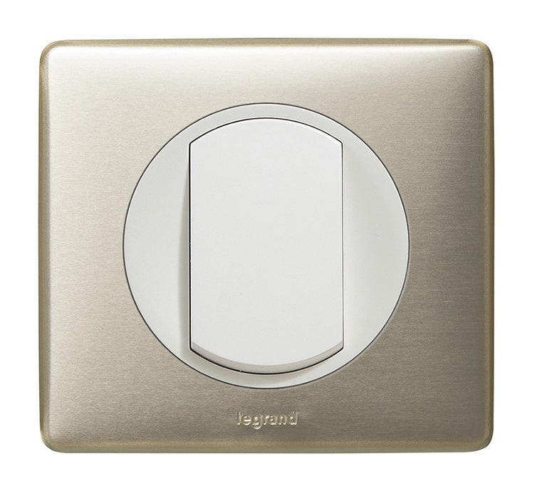 Interrupteur va-et-vient complet, LEGRAND Céliane, titane / blanc ...