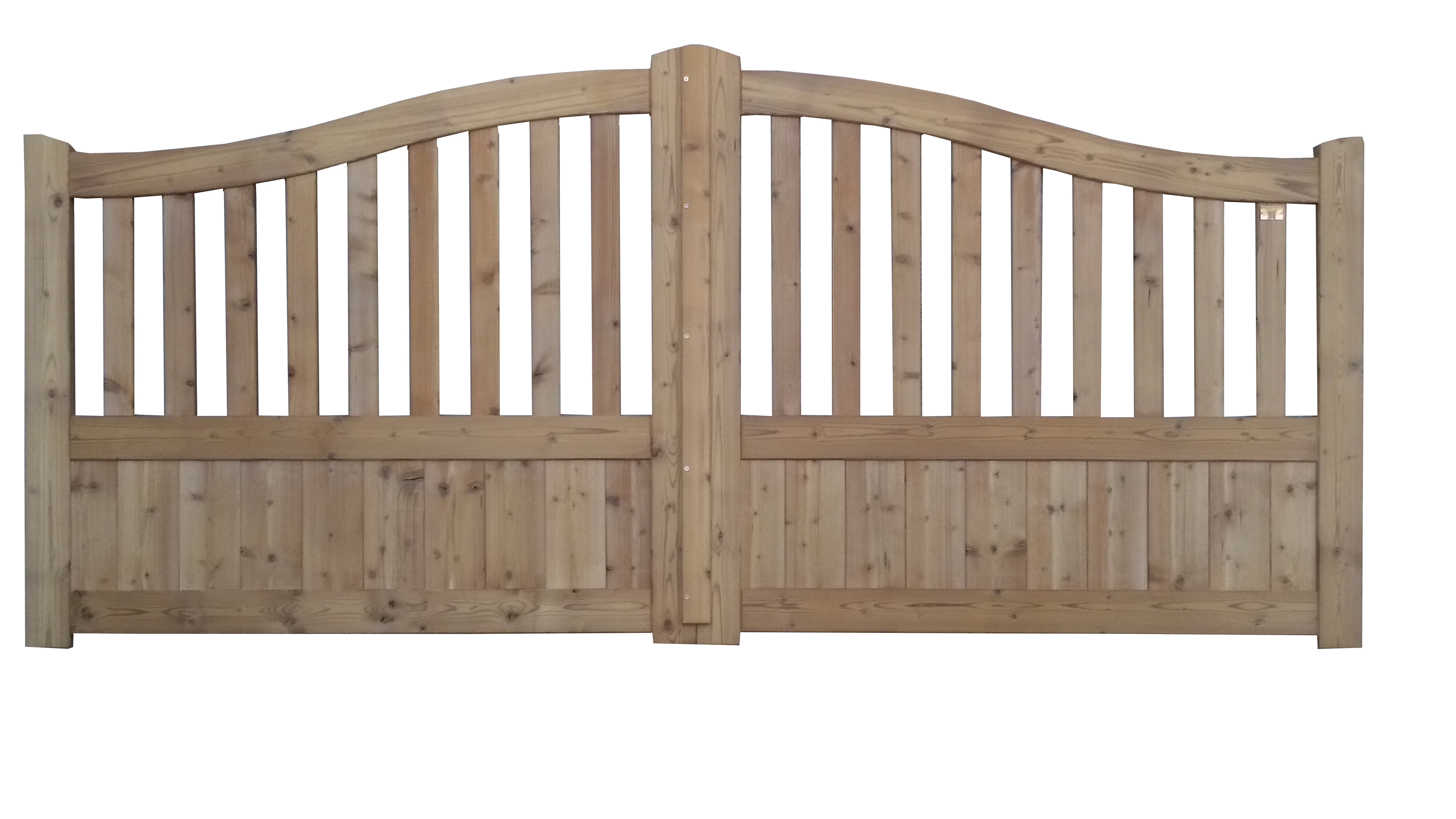 Portail battant bois Boyard 3m5 naturel JOUEN FRERES, l.350 x H.135 cm ...