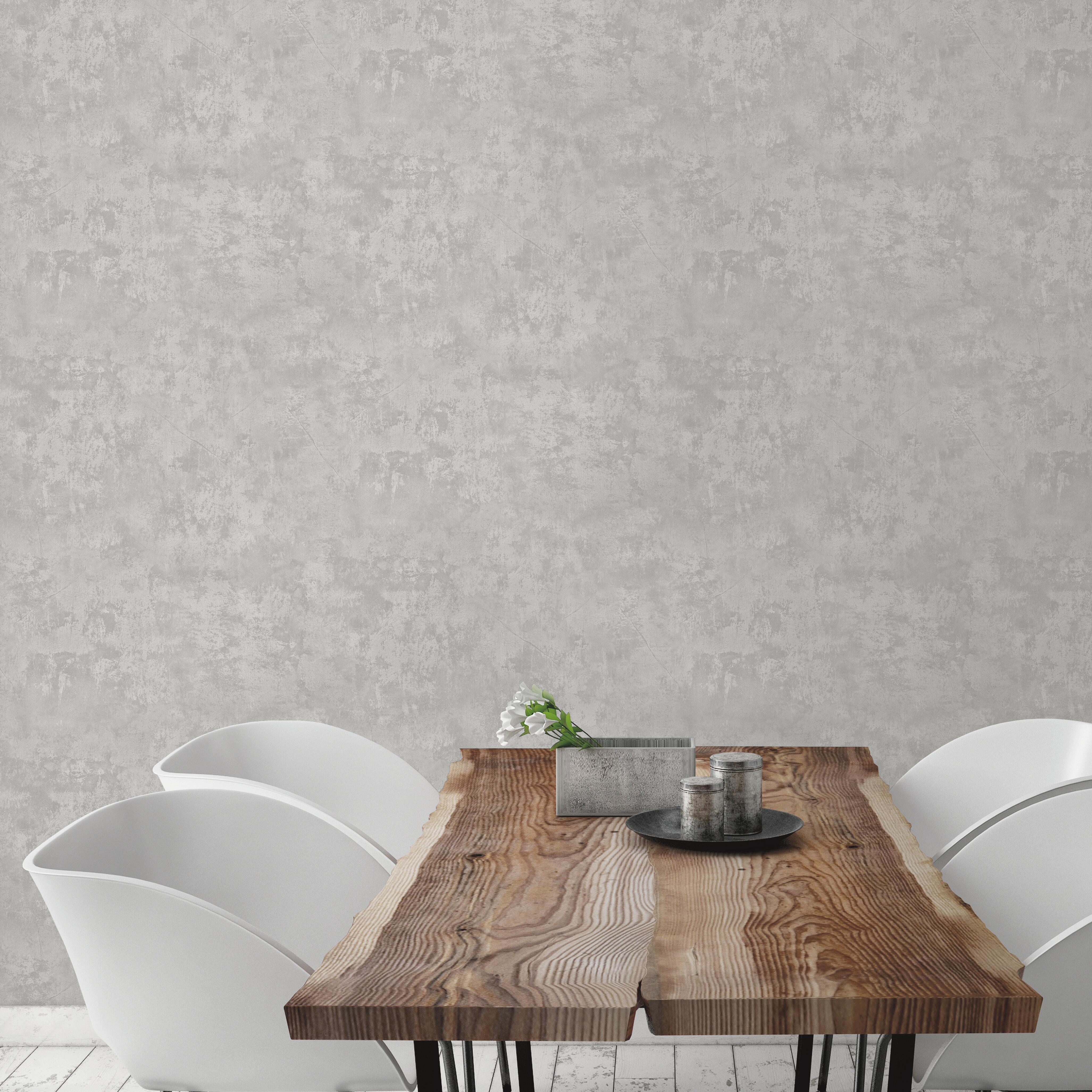 Papier peint intissé Couleur et matiere gris | Leroy Merlin