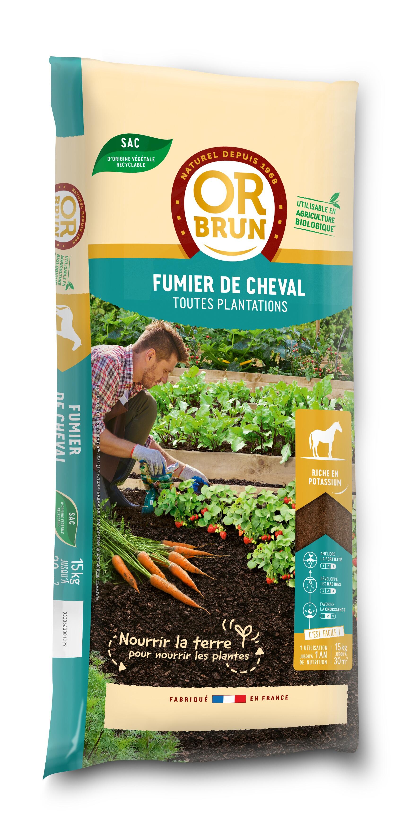 Fumier DE CHEVAL OR BRUN 15KG | Leroy Merlin