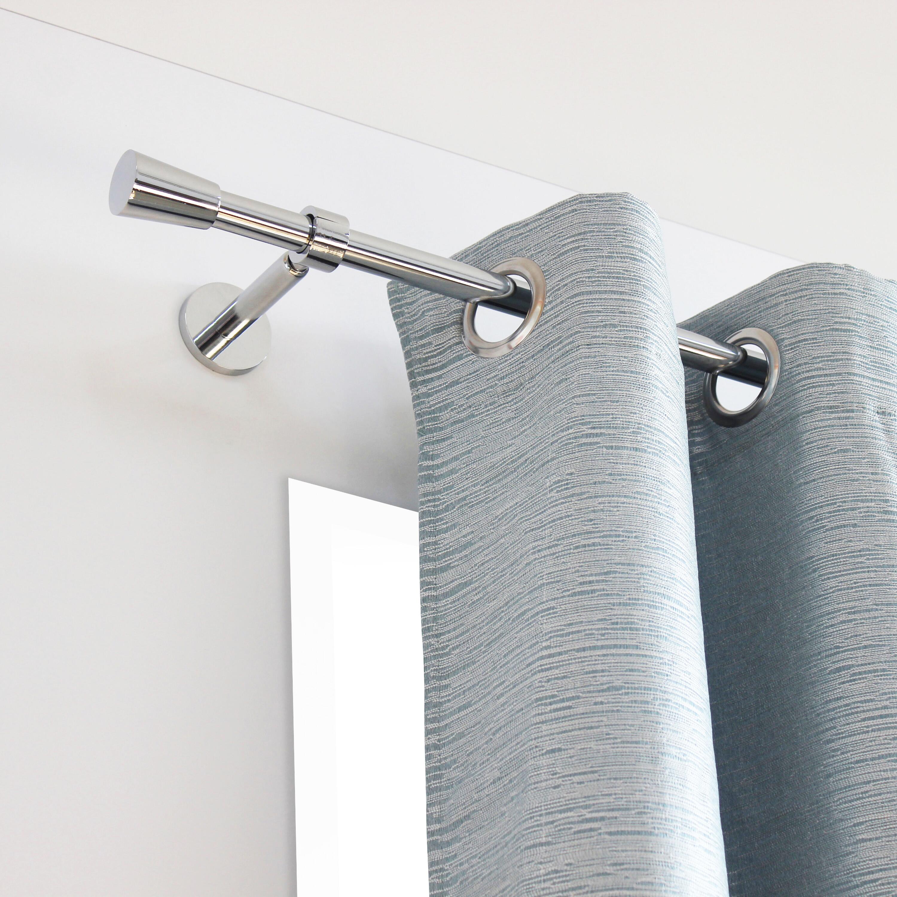 Lot de 2 supports extensibles tringle à rideau Vic shiny, 20 mm argent brillant | Leroy Merlin