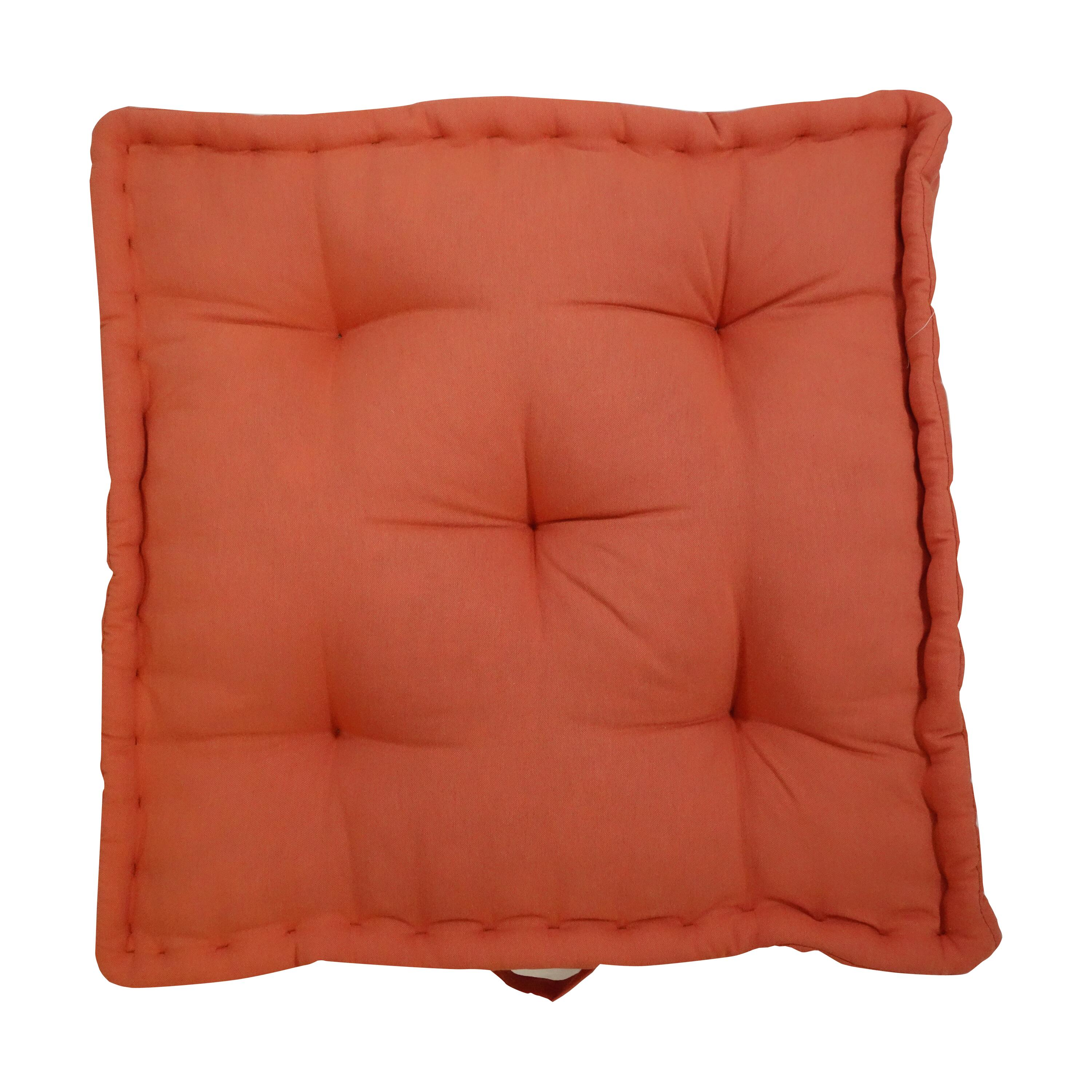 Coussin de sol Luck, déperlant, terracotta l.40 x H.40 cm INSPIRE ...