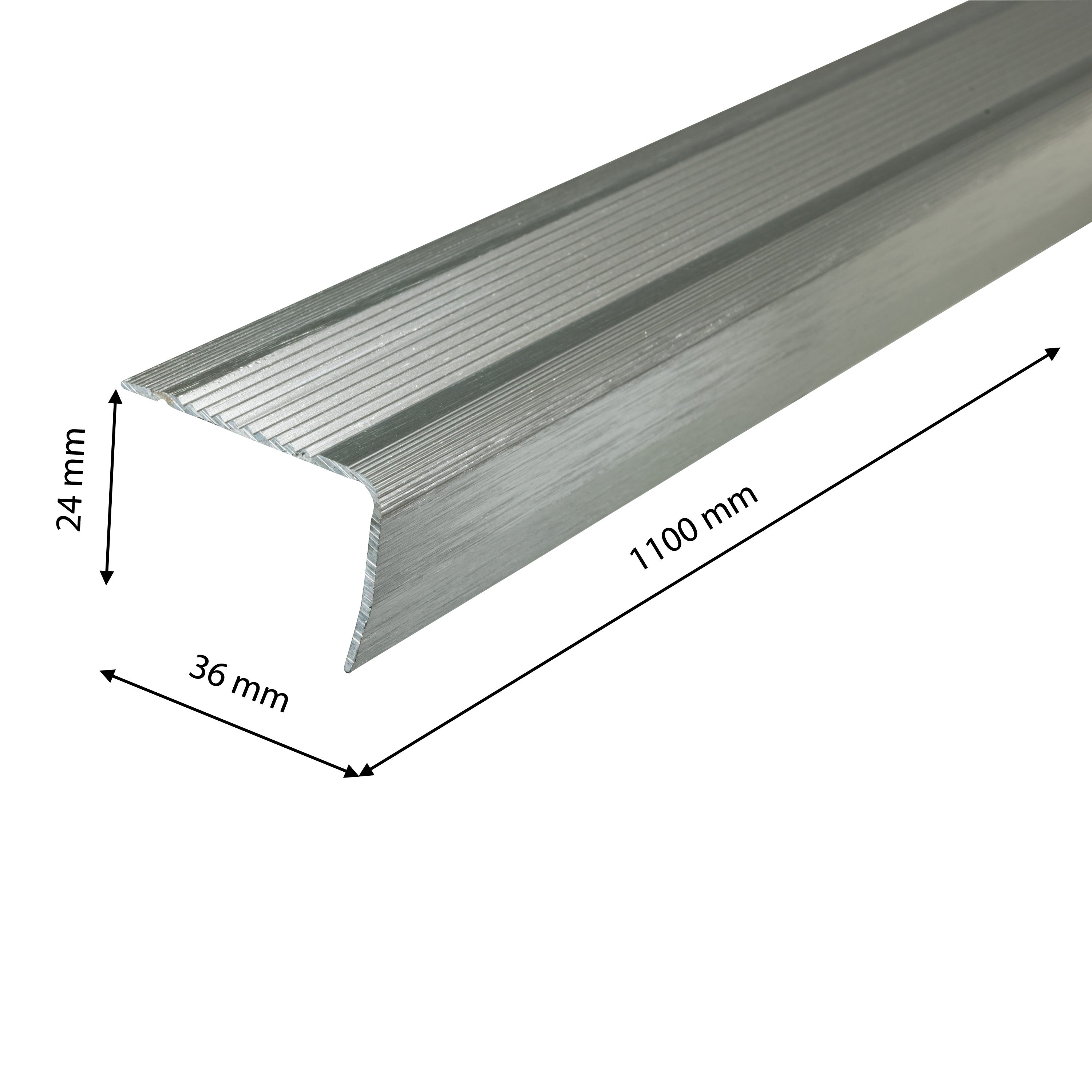 Nez de marche alu gris à coller, l.2.4 cm x L.110 cm ARTENS | Leroy Merlin Nez de marche alu gris à coller, l.2.4 cm x L.110 cm ARTENS | Leroy Merlin