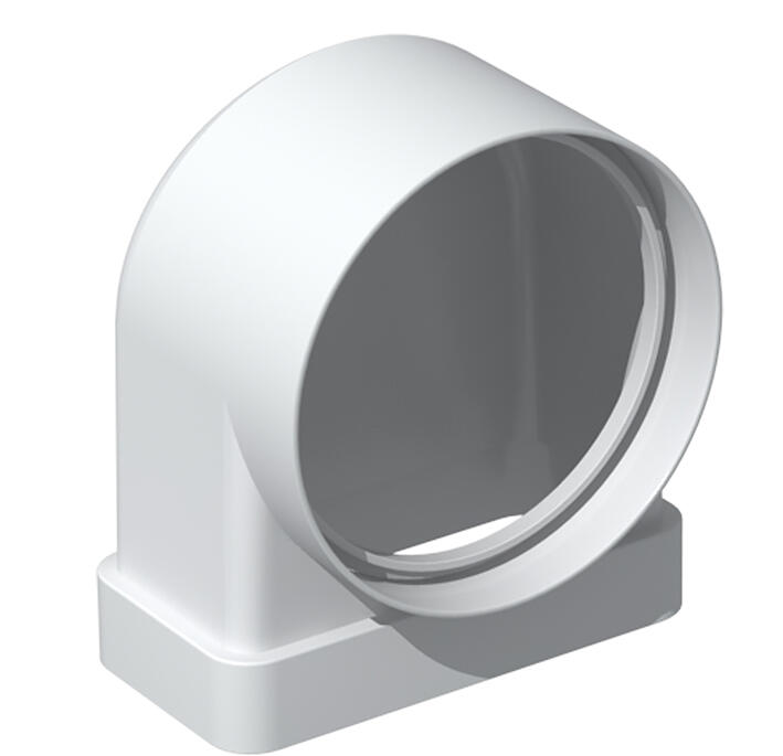 Coude mixte rectangulaire pvc S&P, Diam.125/125 mm Cdm 125 | Leroy Merlin