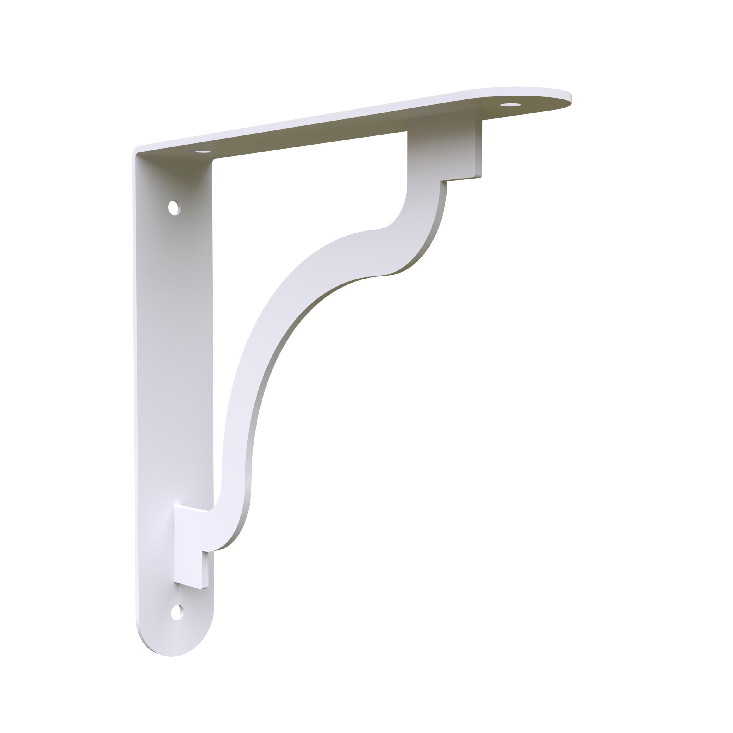 Equerre Mega acier enduit de résine époxy blanc, H.20 x P.20 cm | Leroy ...