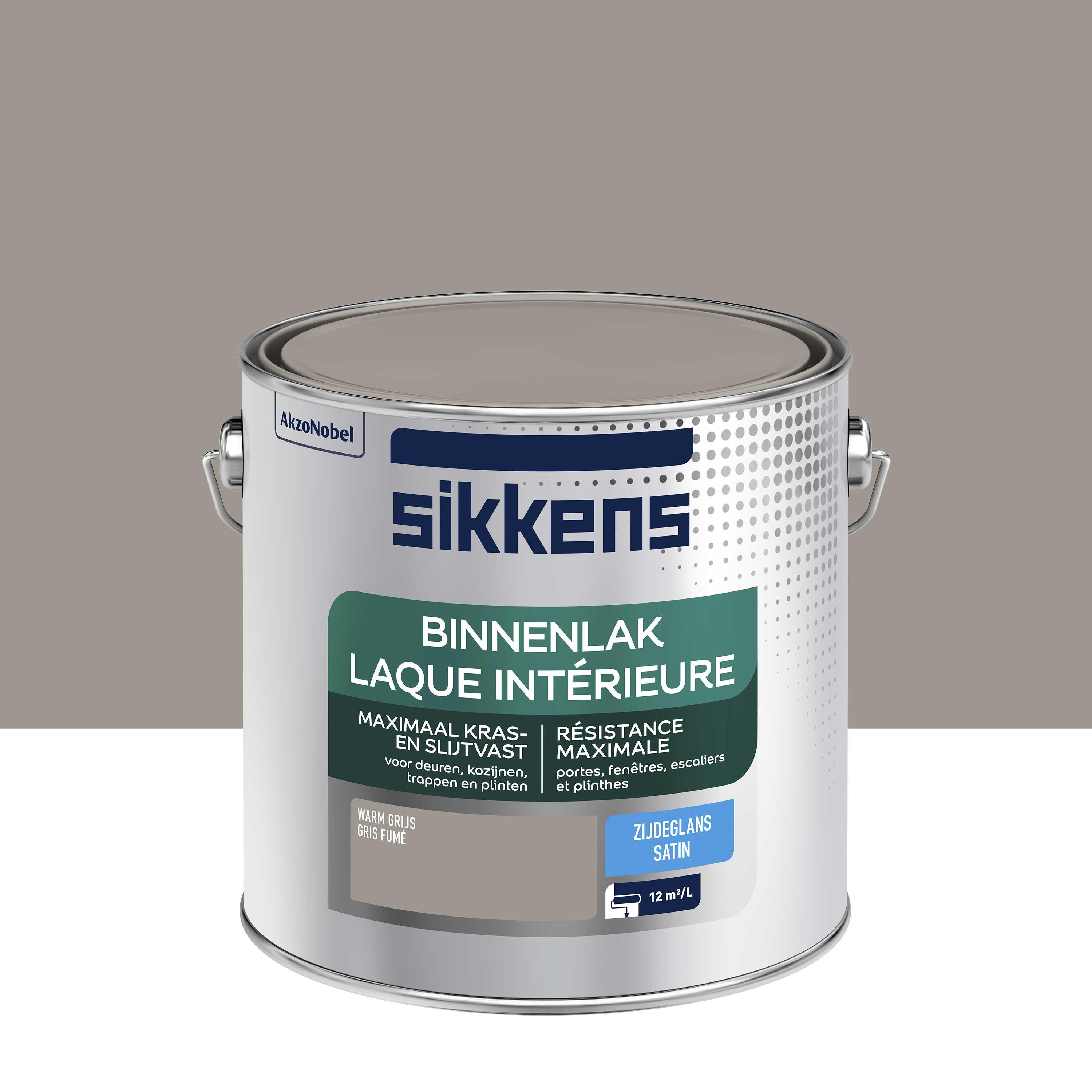 Peinture boiserie, radiateur gris fumé satin SIKKENS Laque intérieure 2.5L | Leroy Merlin