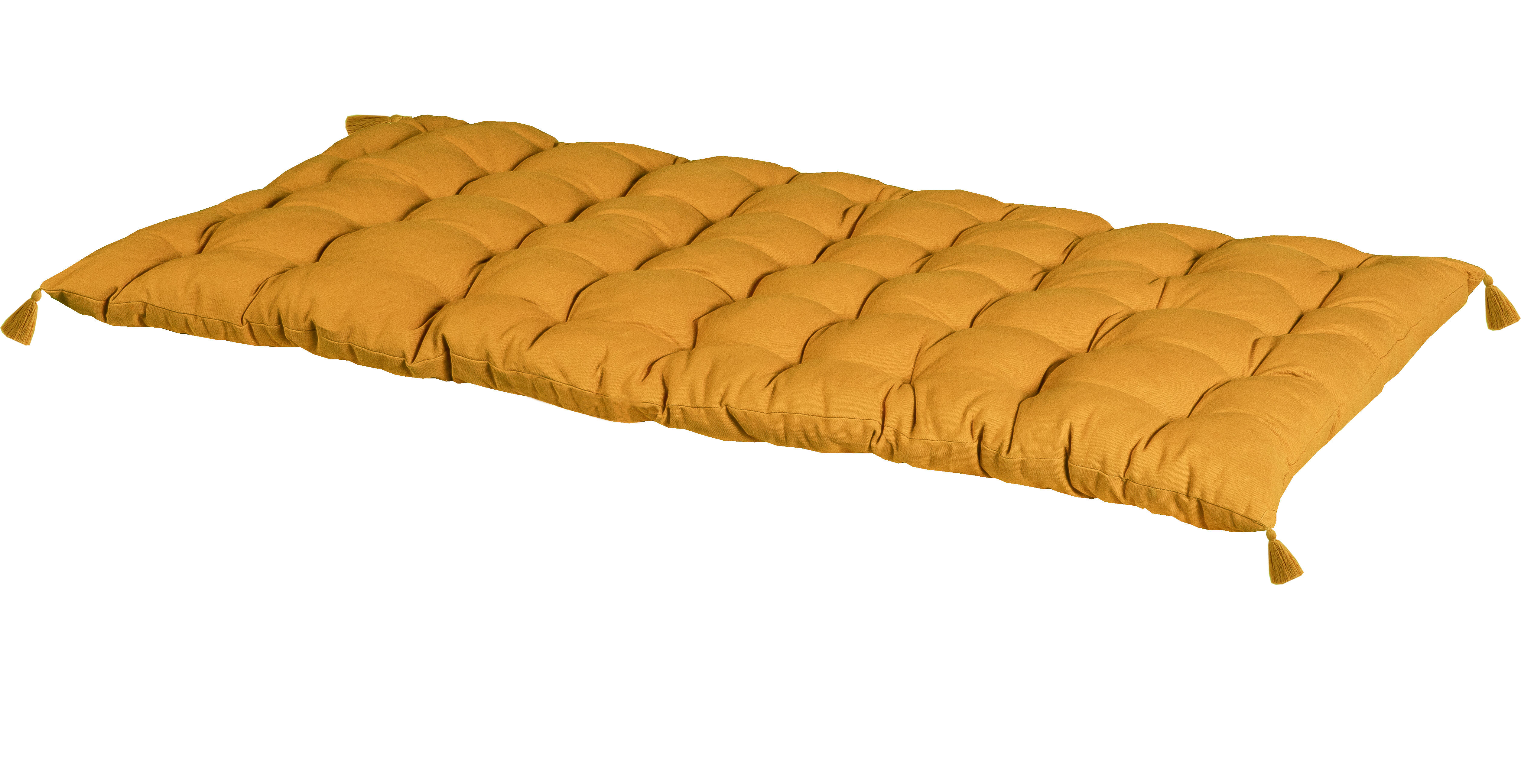 Coussin long, pompons, curry l.60 x H.120 cm | Leroy Merlin