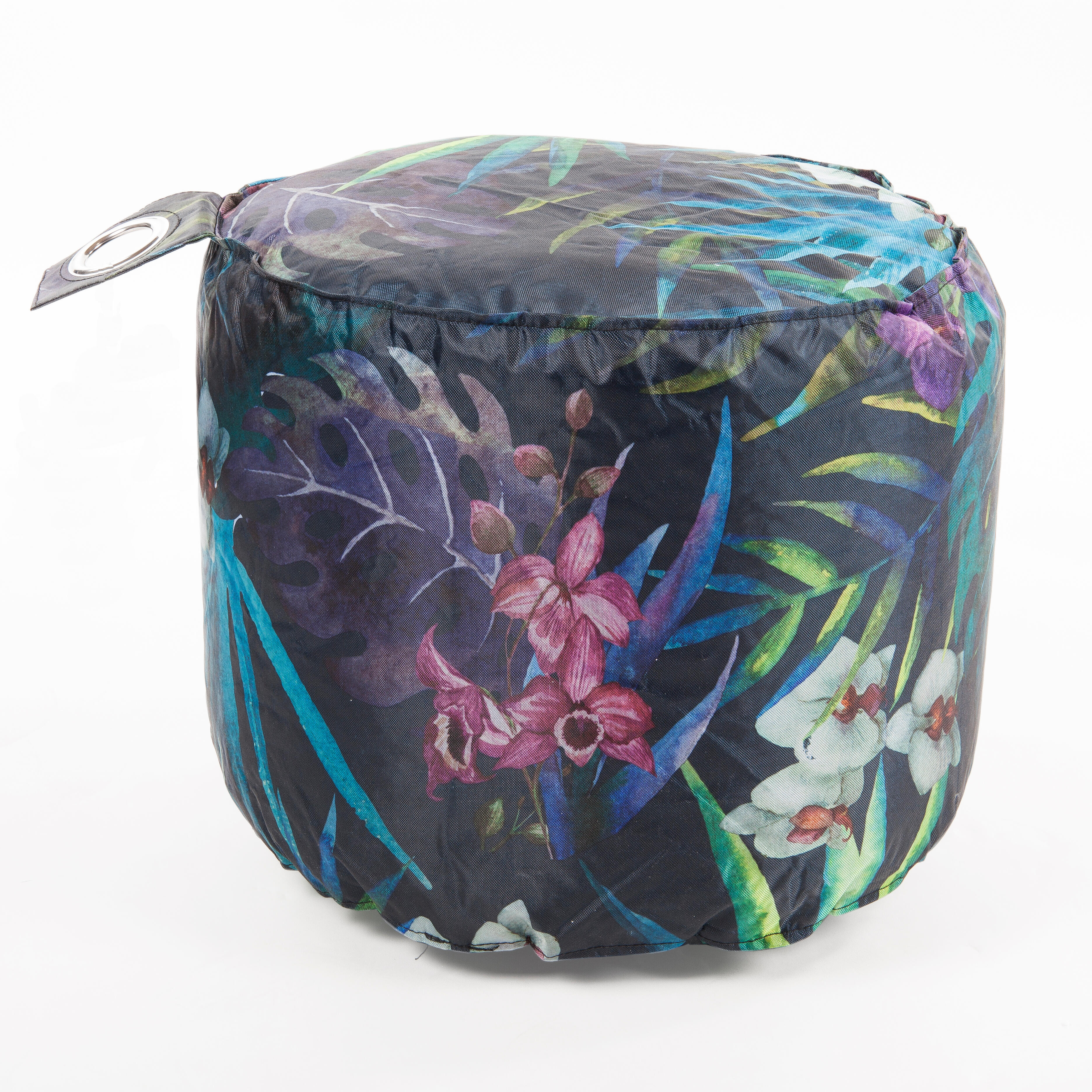 Pouf de sol multicolore Aquarelle, D 45 x H 35 cm | Leroy Merlin