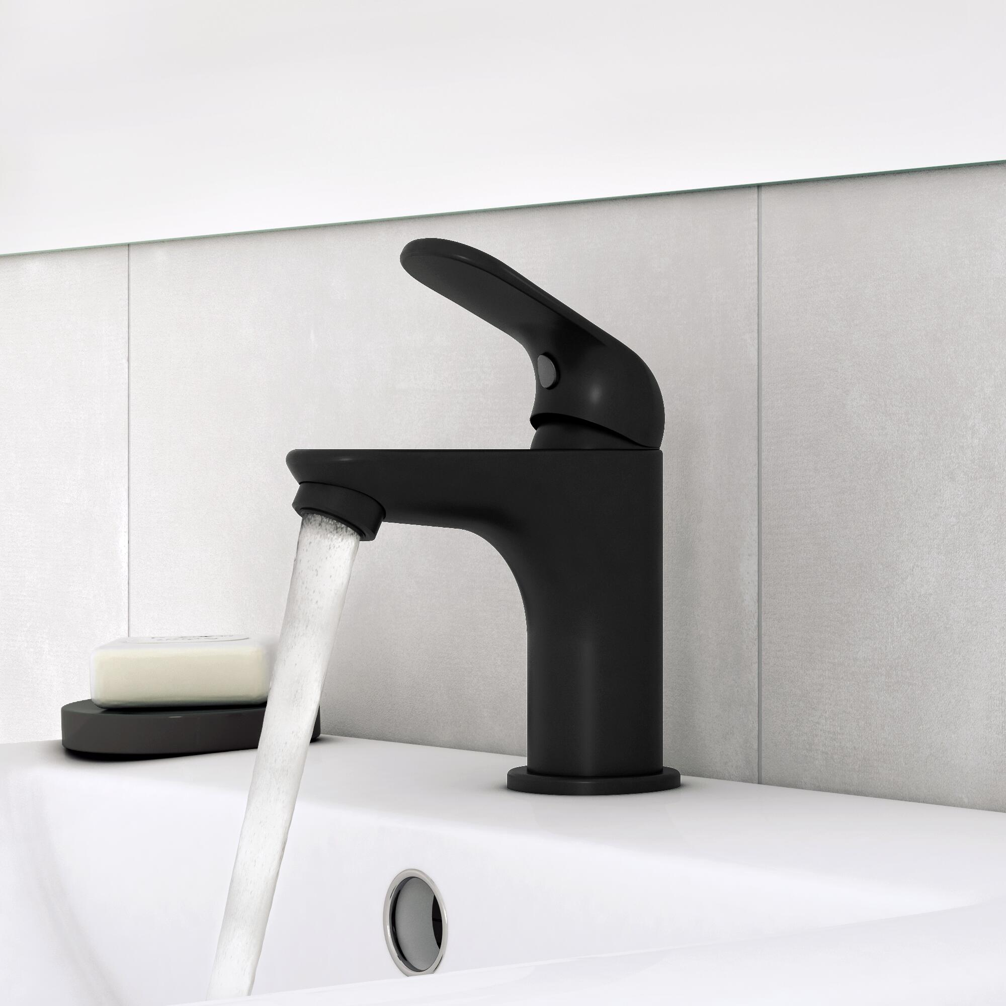 Robinet de lavabo noir S Anders SENSEA | Leroy Merlin