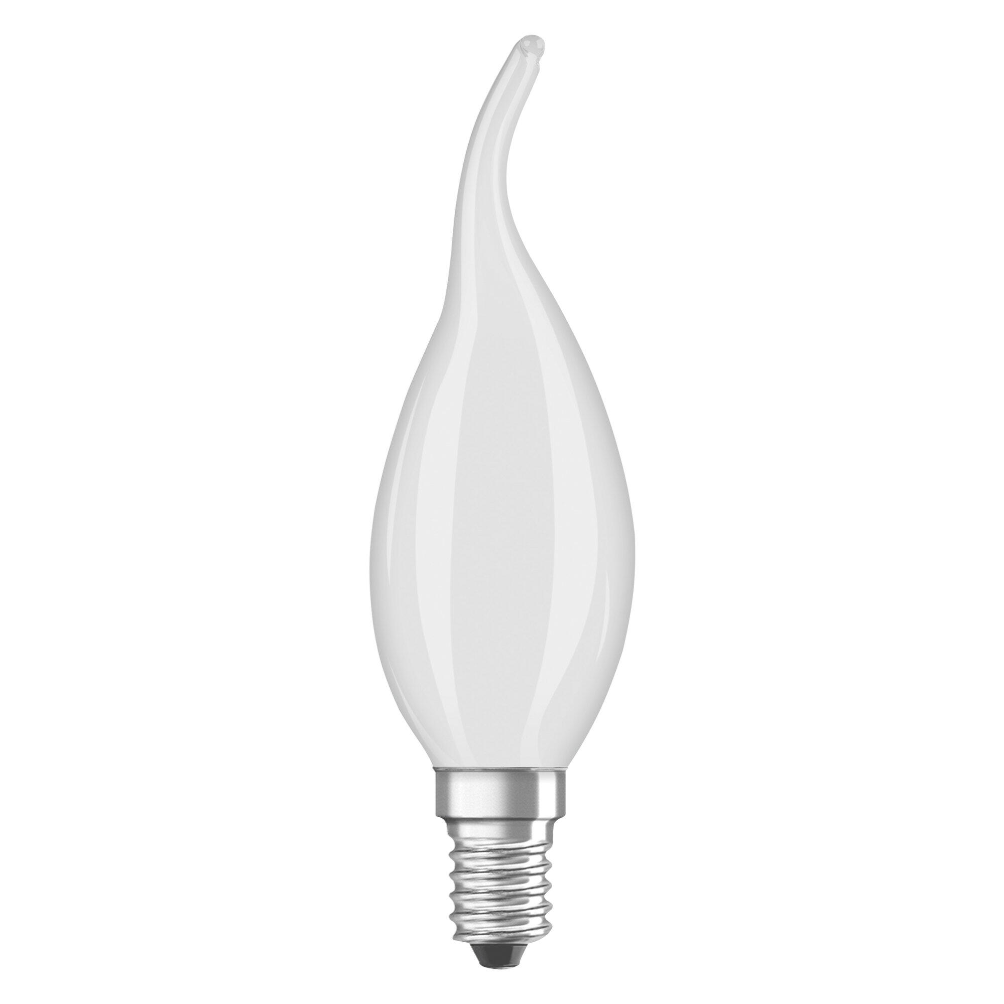Ampoule led, flamme coup de vent E14, 470lm = 40W, blanc chaud, dimmable, OSRAM | Leroy Merlin
