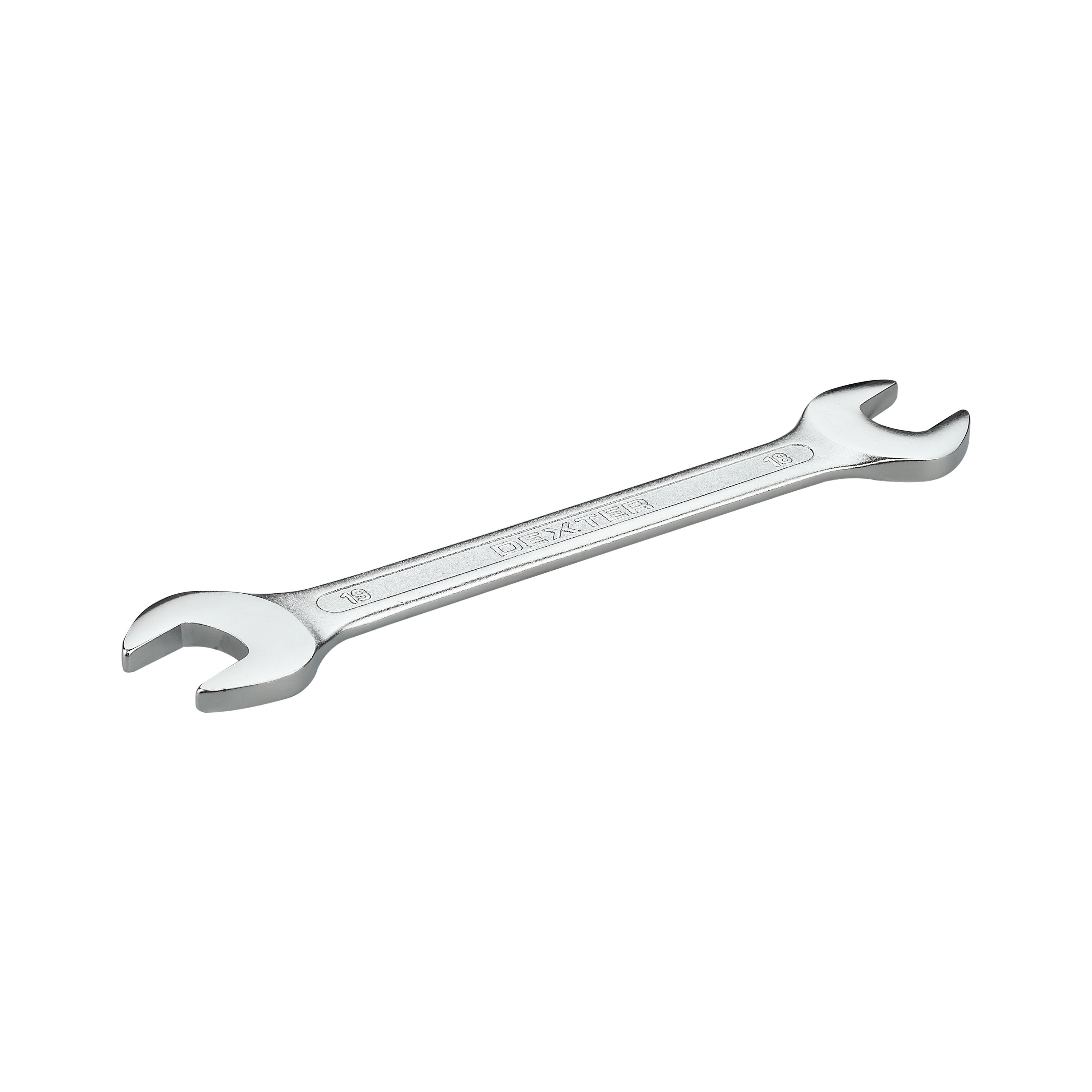 Clé plate longue en chrome vanadium DEXTER, ouverture 18 x 19 mm ...