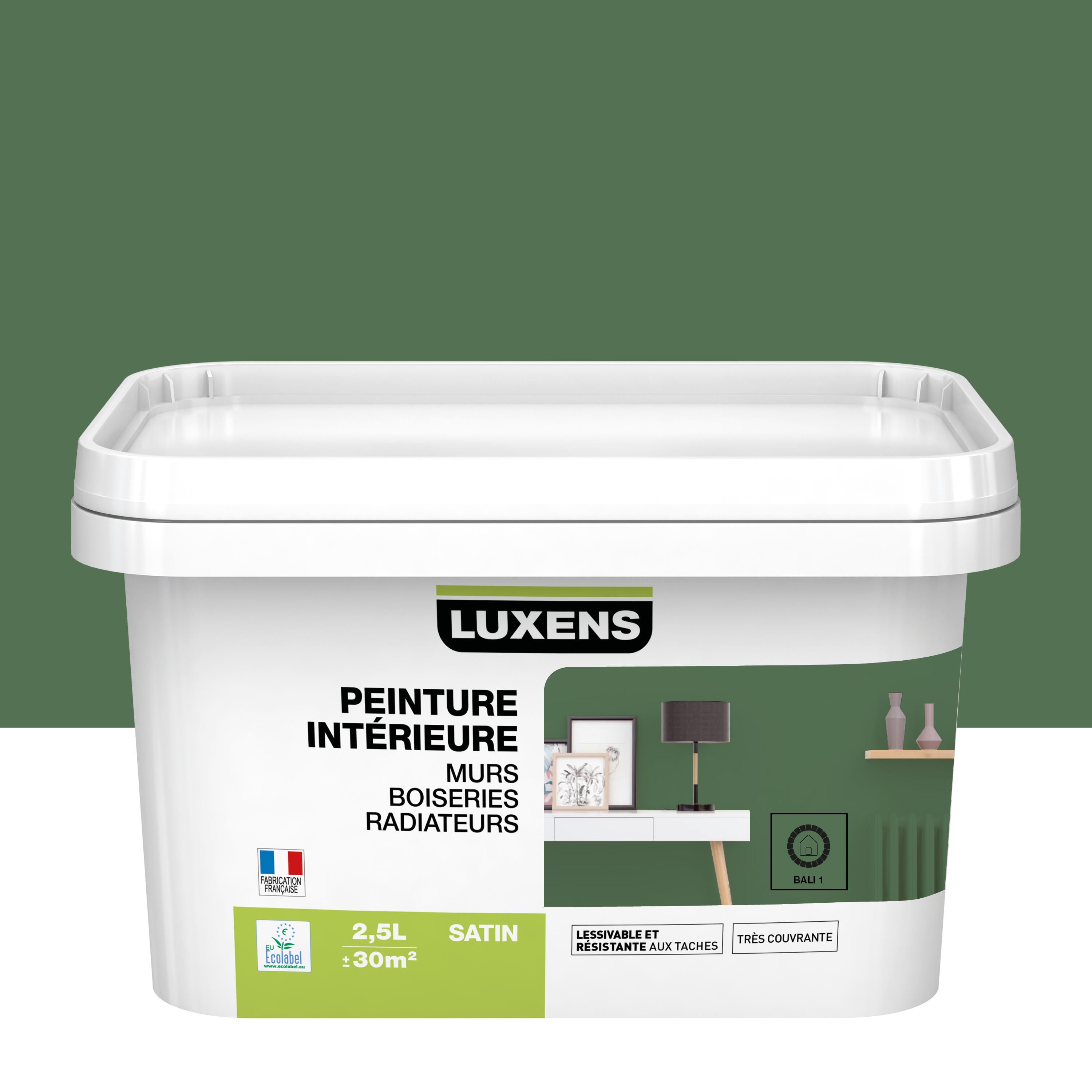 Peinture bali 1 mur, boiserie, radiateur Intérieure LUXENS satiné 2.5 l ...