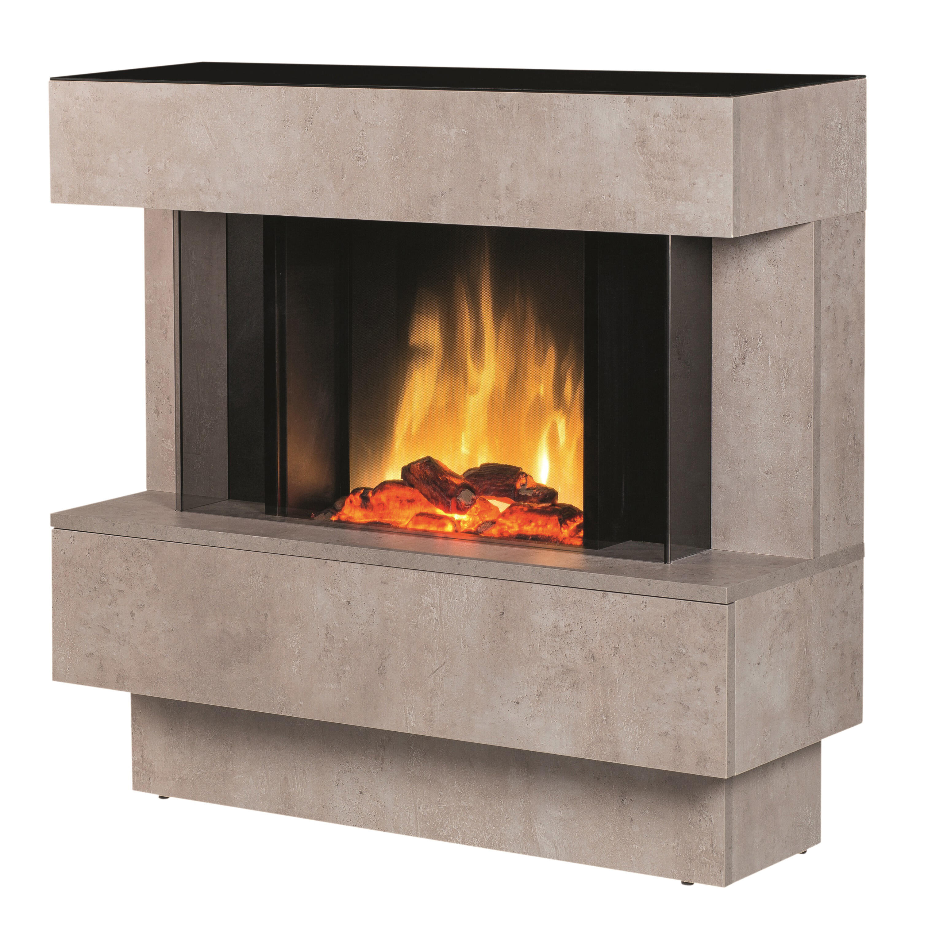 Cheminée Déco DIMPLEX Avalon béton 1400W | Leroy Merlin