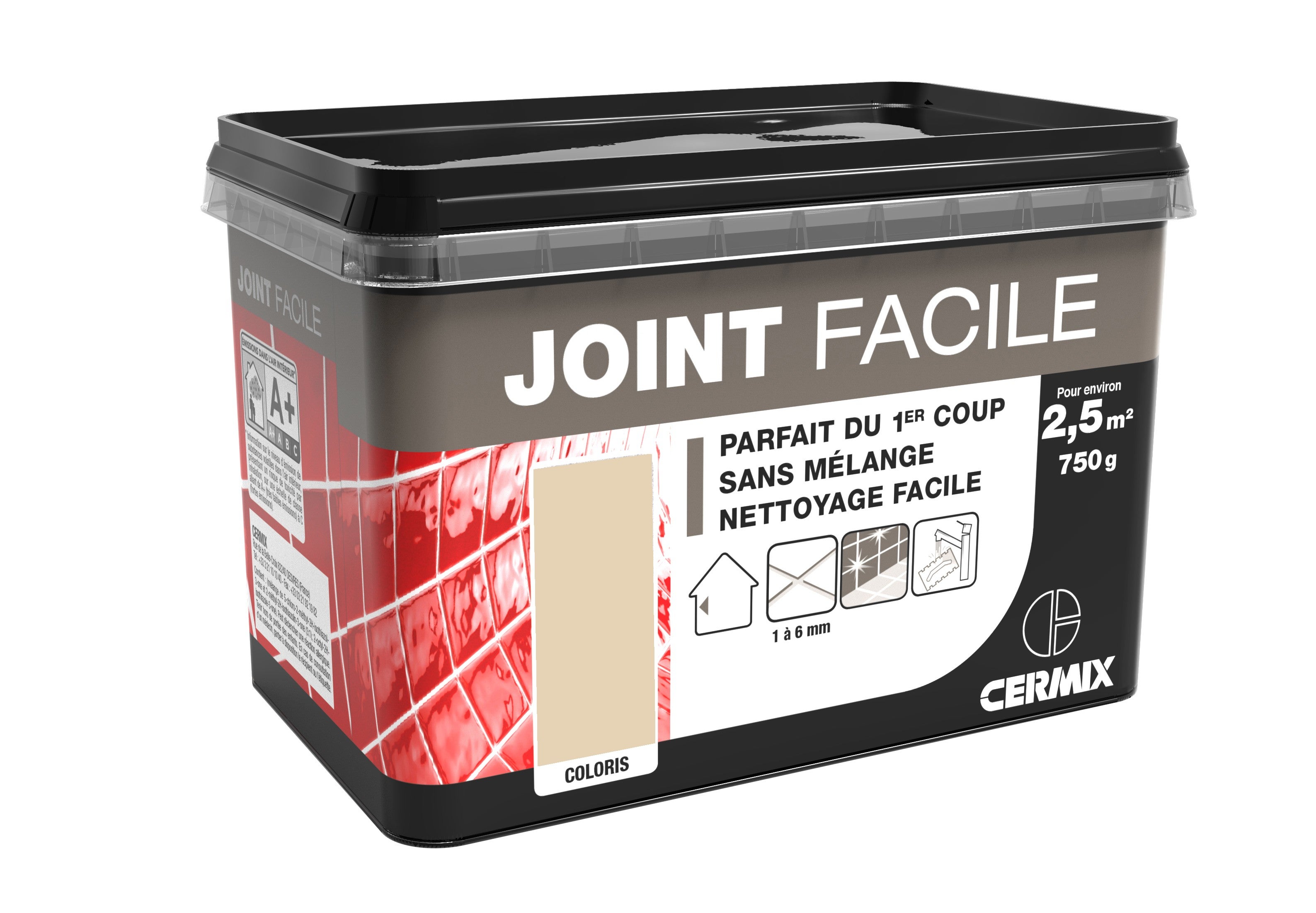 Pâte à joint carrelage CERMIX marron 0.75 kg, 2.5 m² Joint facile ...