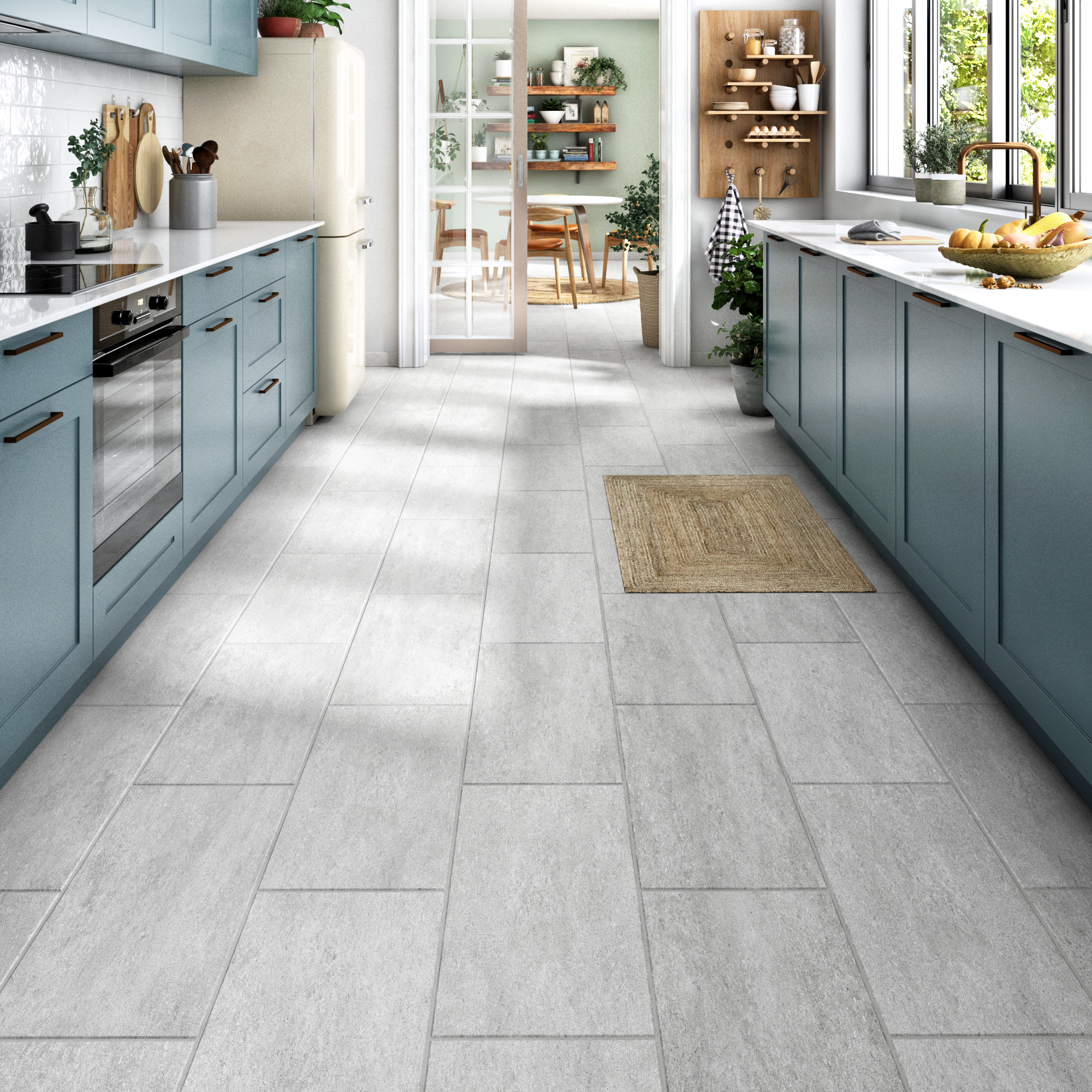 Carrelage sol / mur effet béton gris clair Sight l.30 x L.60.4 cm ...