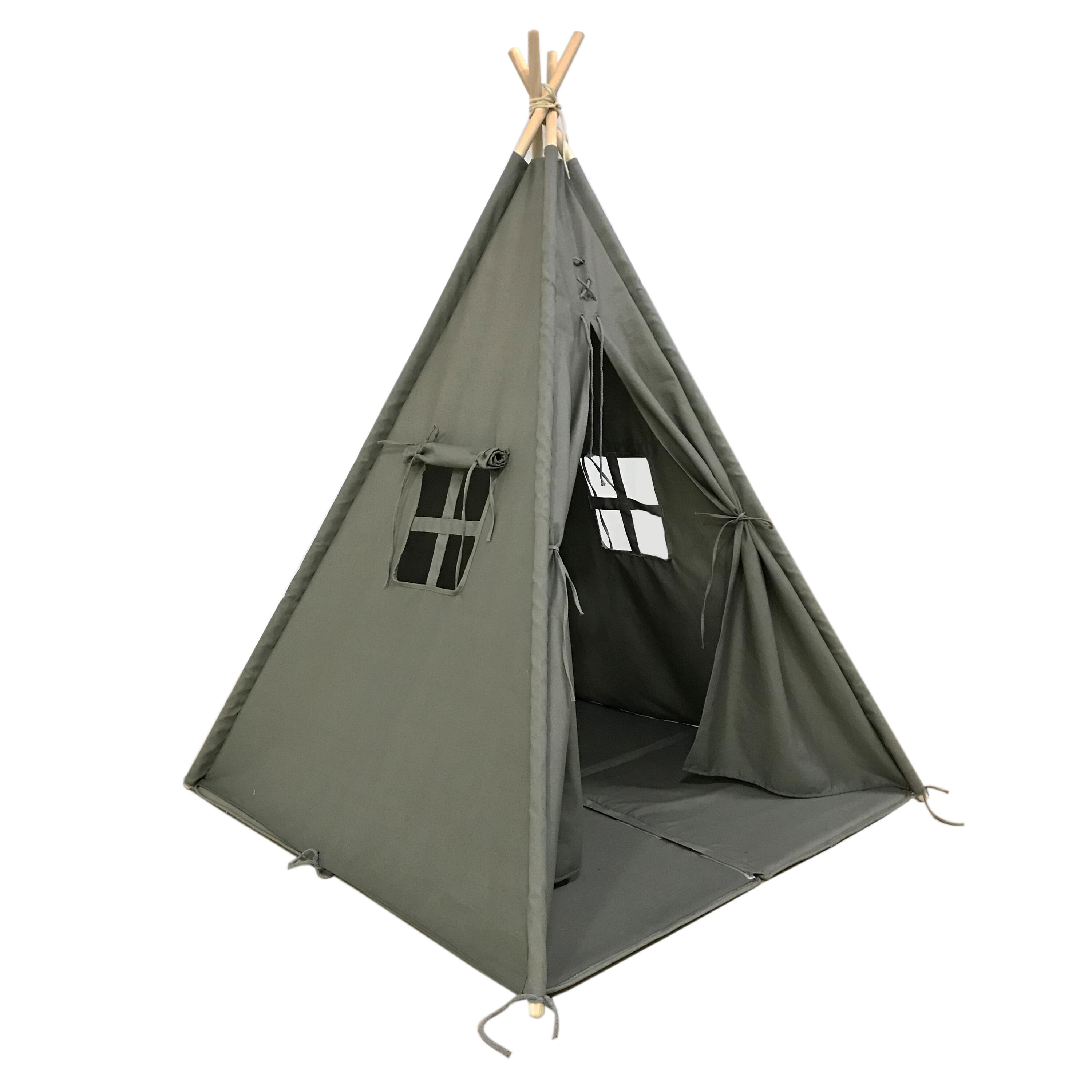 Tipi en bois ALBA SUNNY, Gris, H.159 cm | Leroy Merlin