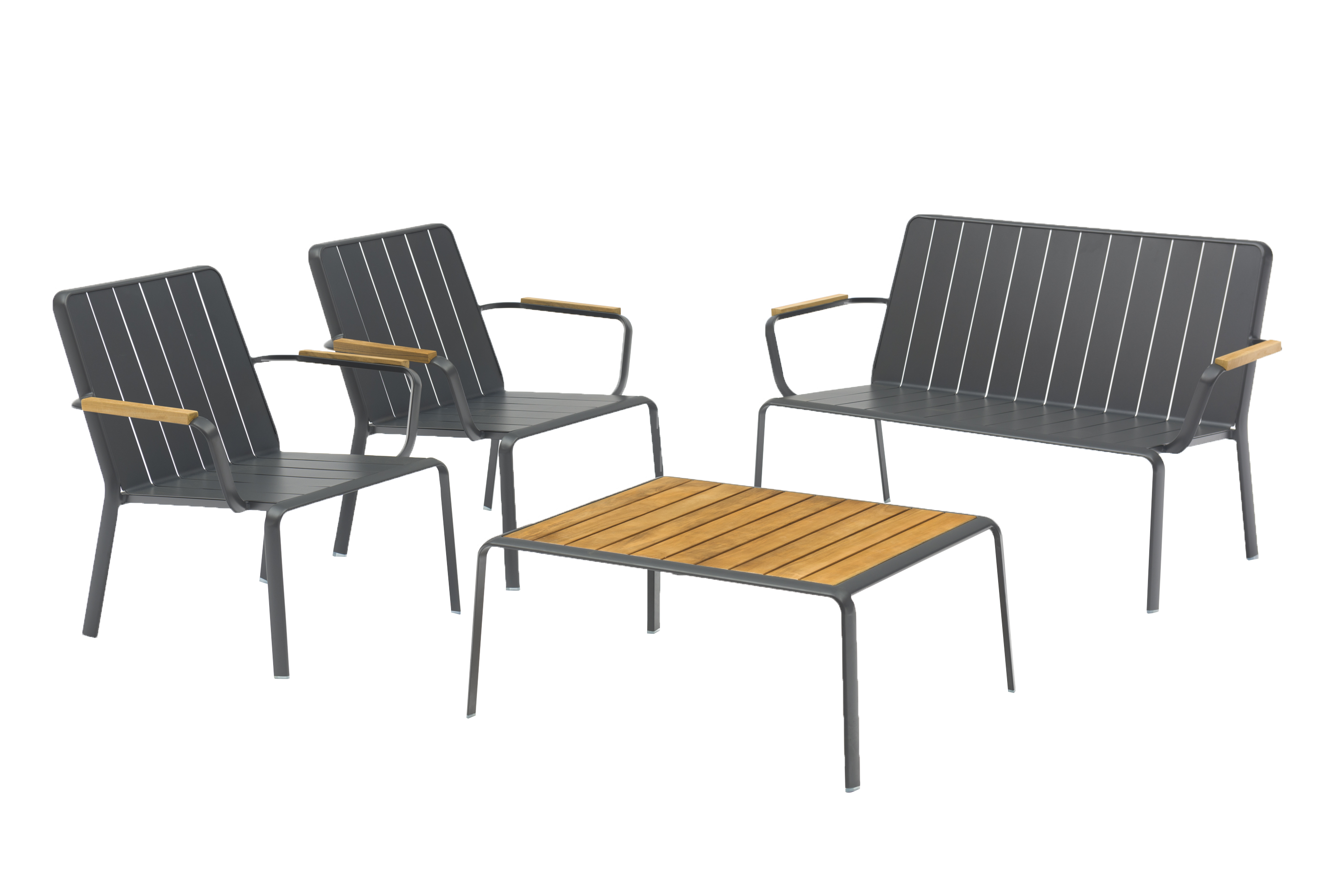 Banc de jardin Tema en aluminium gris | Leroy Merlin