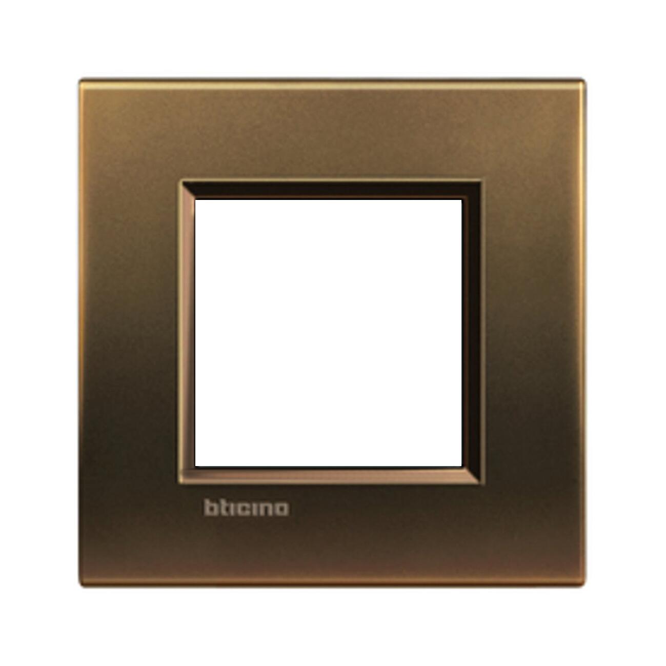 Placca 2 moduli serie Living light BTICINO bronzo | Leroy Merlin