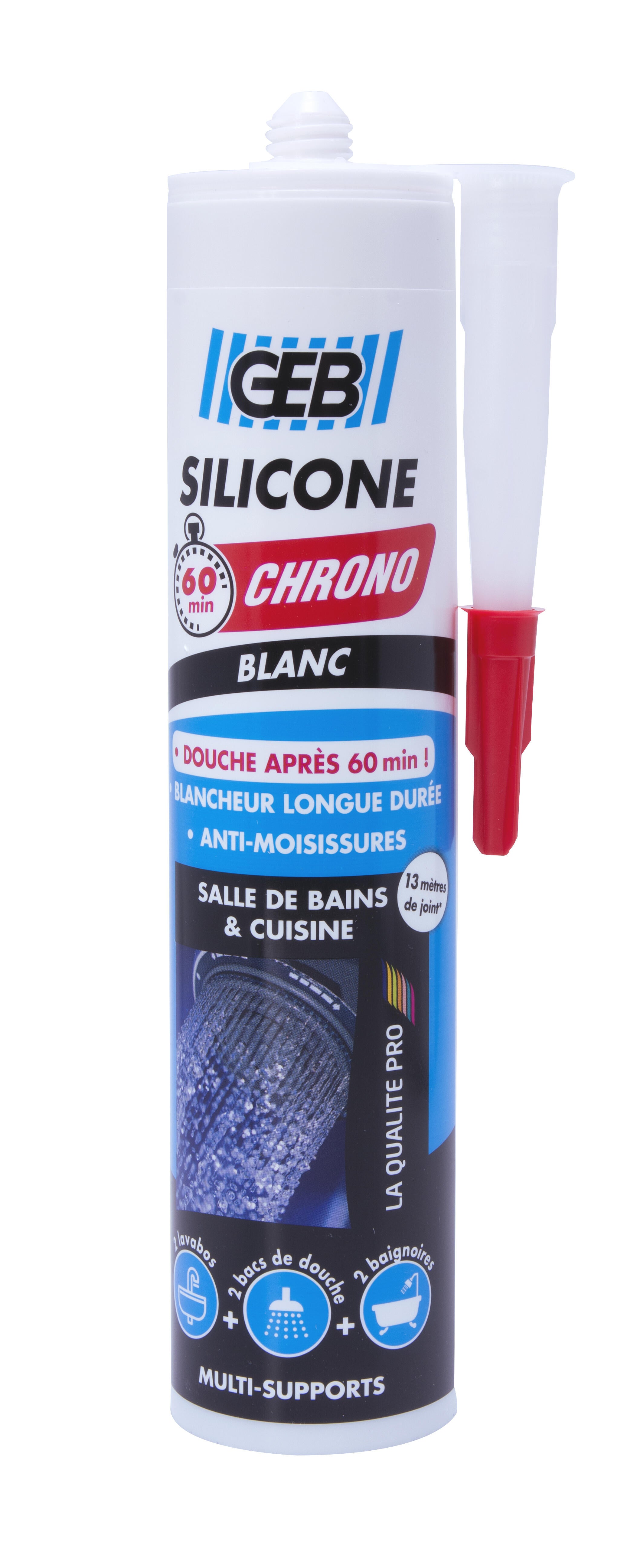 Joint silicone d'étanchéité 890780 GEB, blanc, 280 ml | Leroy Merlin