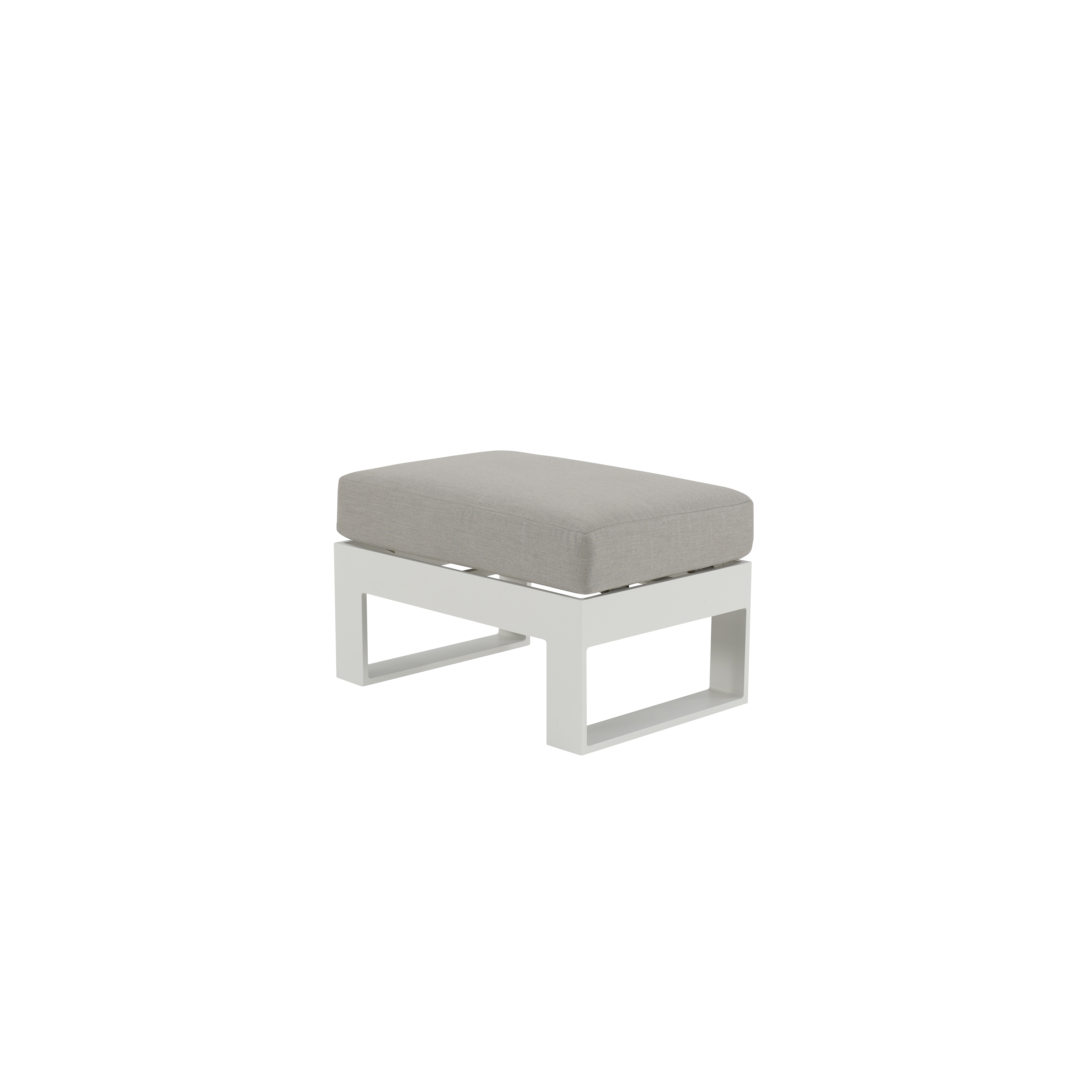 Puff de jardín con cojín de aluminio Naterial Las Vegas blanco | Leroy ...