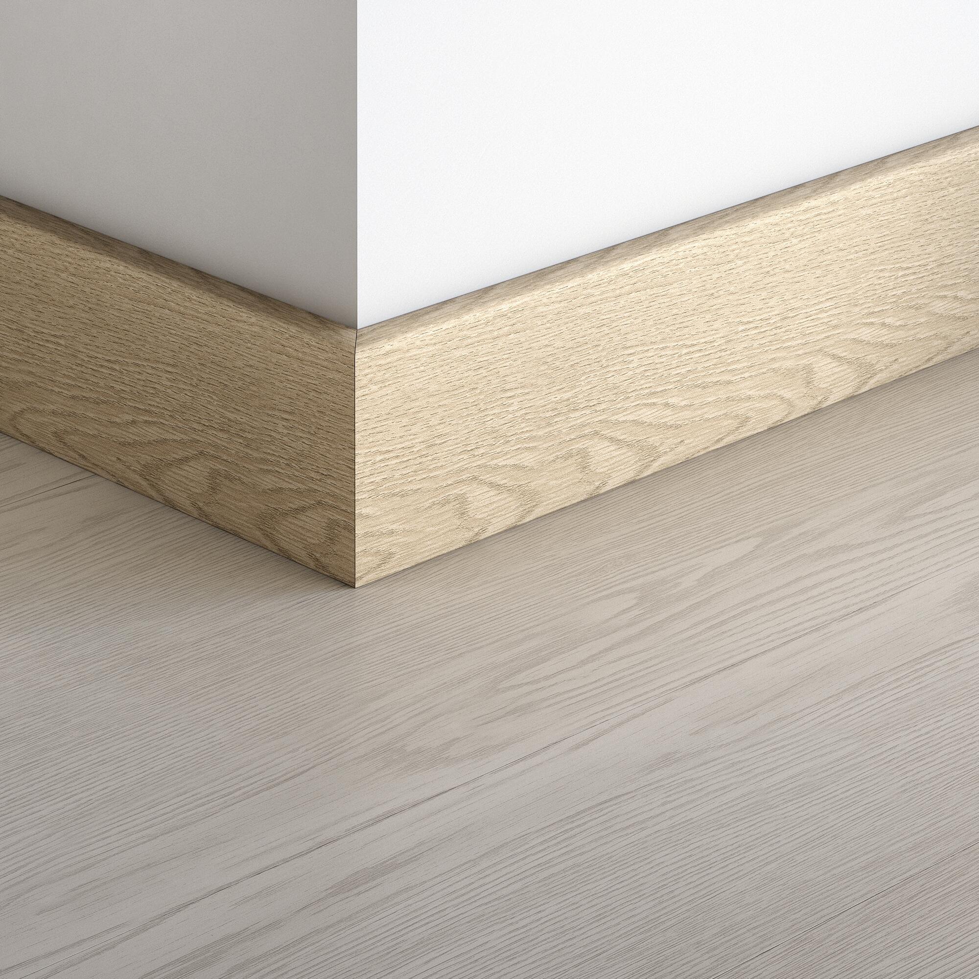 Battiscopa con passacavo KU505L in pvc grigio Sp 14.5 mm x H 7.8 x L ...