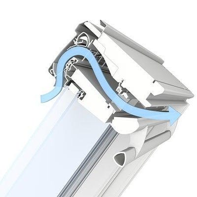 VELUX 55 x 78 Confort WhiteFinish bois blanc à rotation GGL CK02 ...