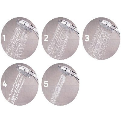 Pommeau de douche 5 jets, SENSEA Cinco | Leroy Merlin