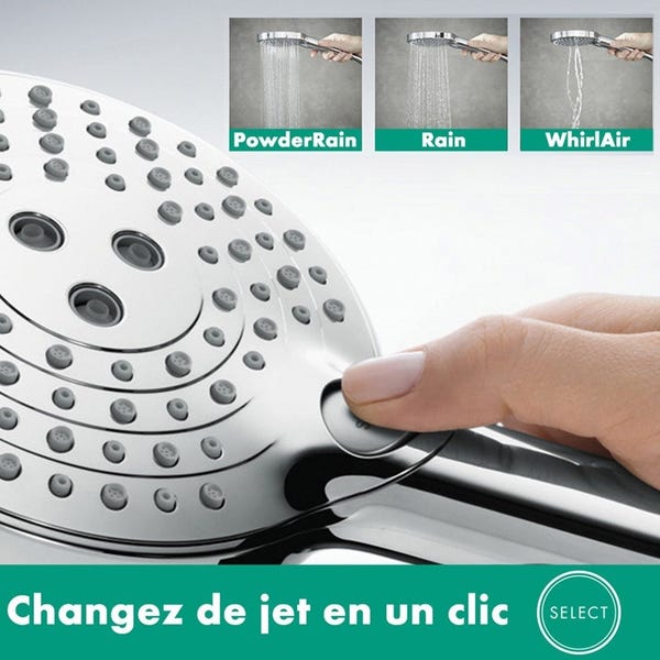 Pommeau De Douche 3 Jets Hansgrohe Raindance Select S 120 Leroy Merlin