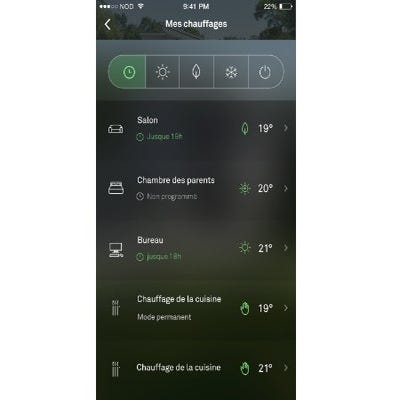 Radiateur électrique inertie fluide EQUATION 1000W l59.7xH57.4 Alidea 2 ...