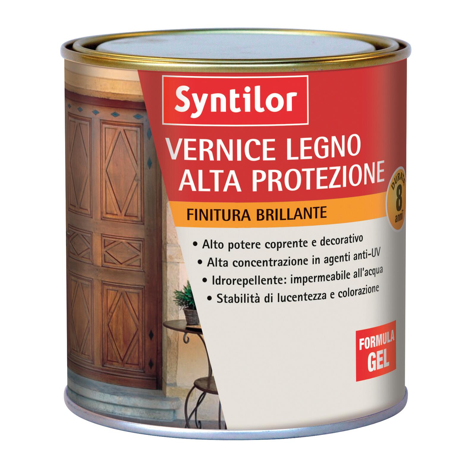 Vernice per legno da esterno a base acqua SYNTILOR Alta Protezione noce ...