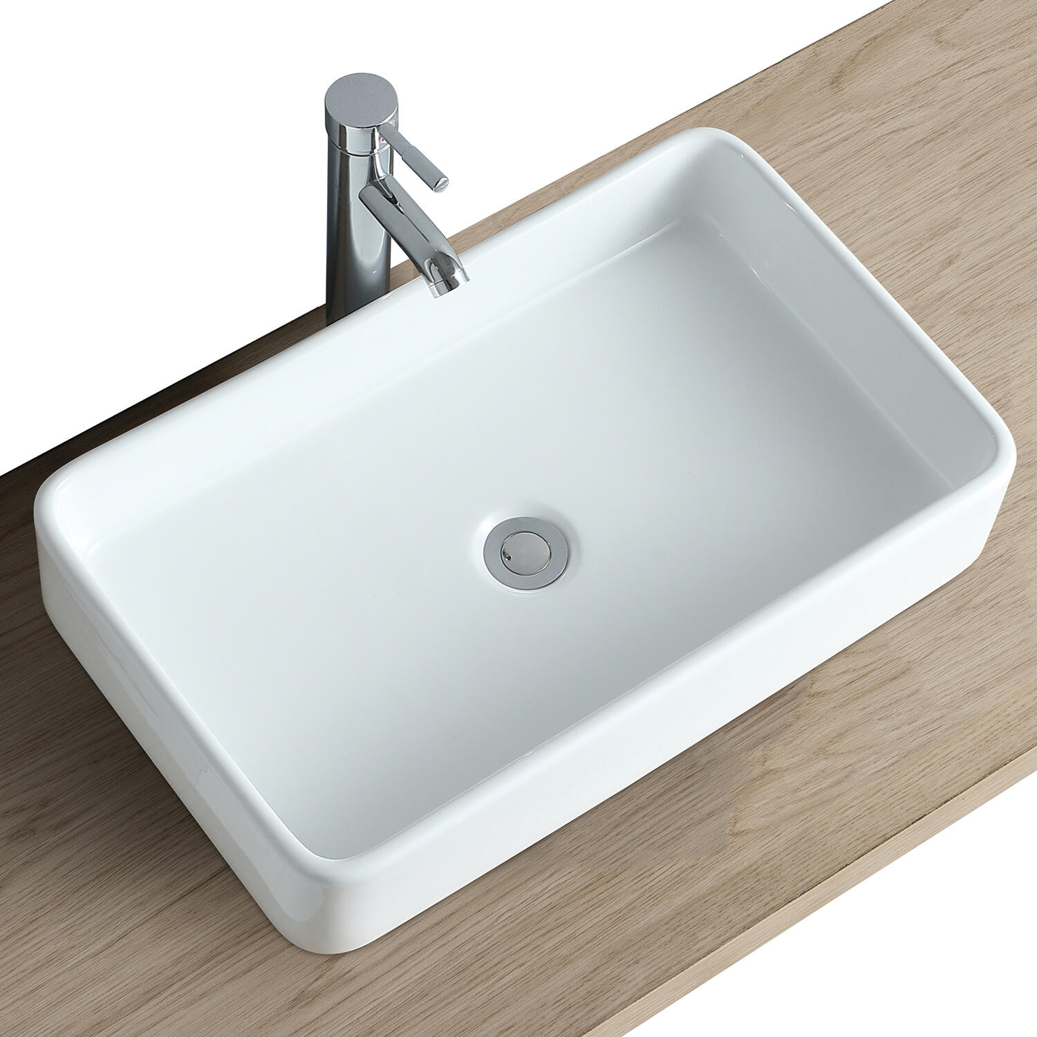 Vasque à poser céramique rectangulaire Saddy l.60 x P.37 cm blanc ...