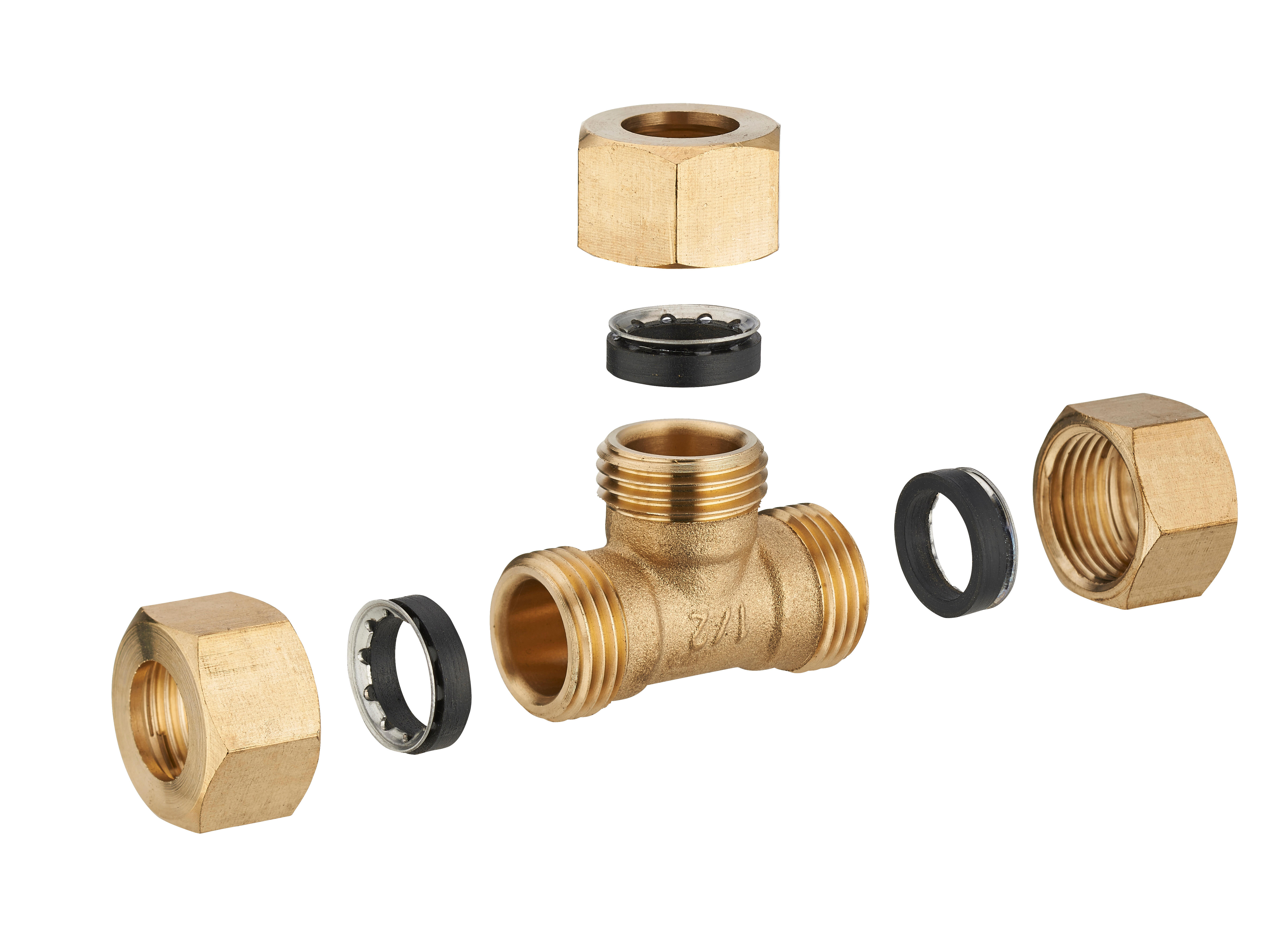 Raccord Té égal rapide laiton D.16 pour tube en cuivre | Leroy Merlin