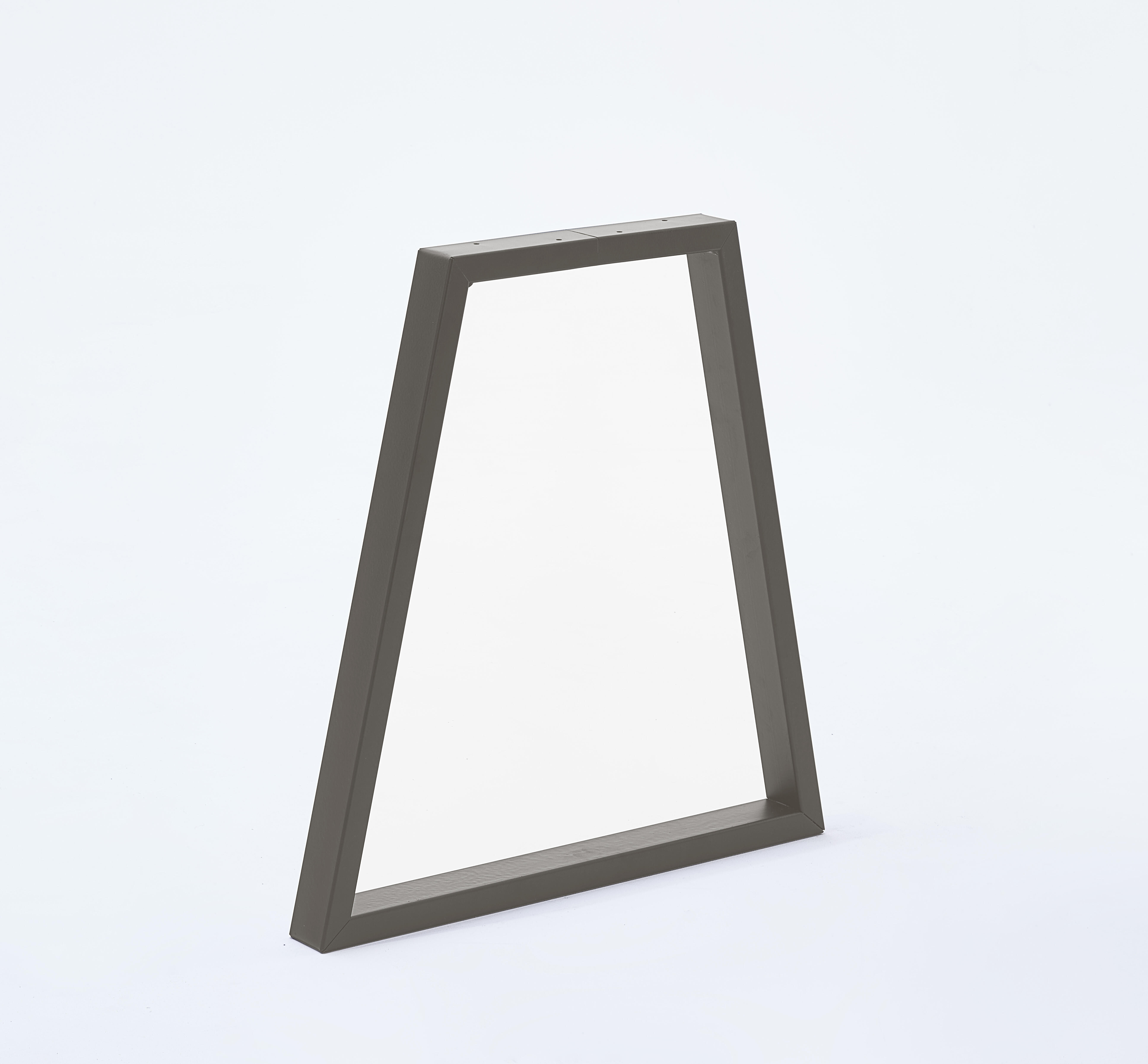 Lot de 2 pieds pour meuble triangulaire à visser acier mat gris, 40 cm ...
