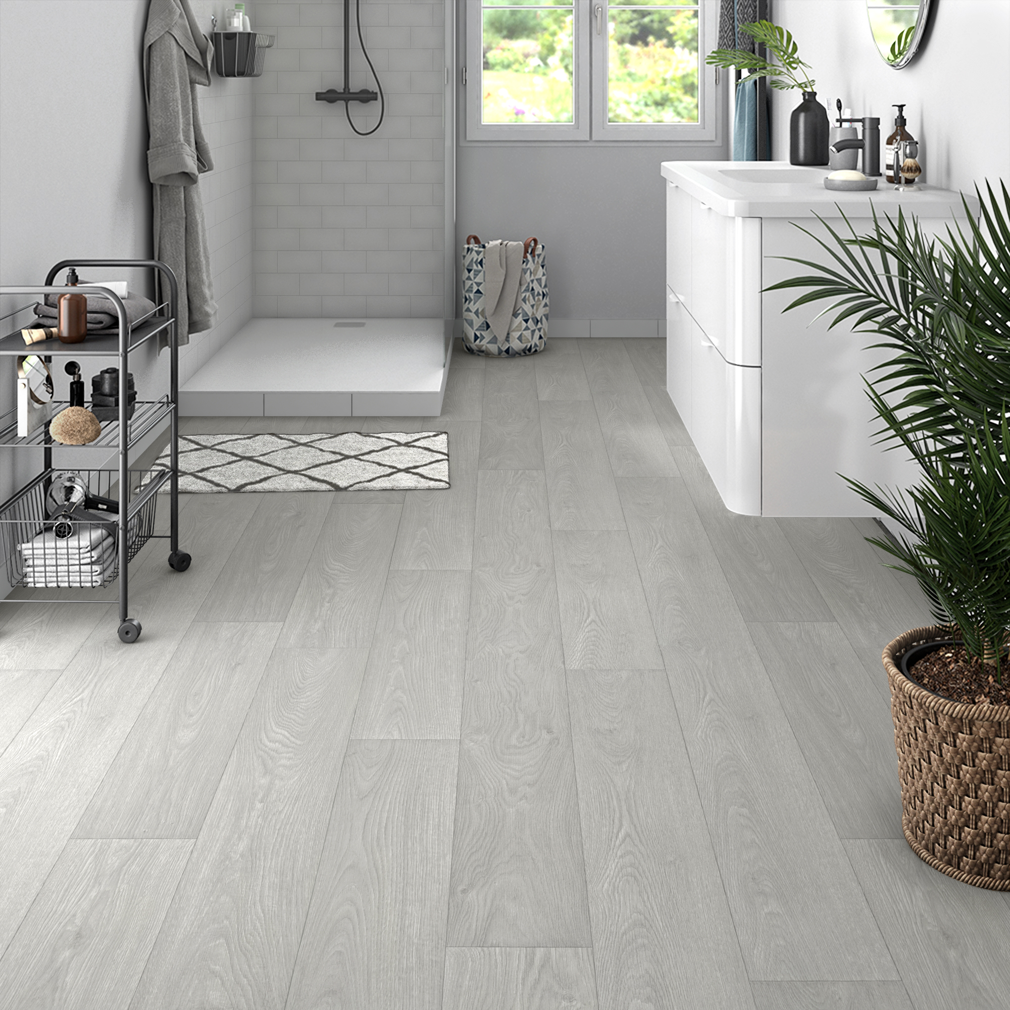 Rouleau vinyle bois blanchi Primetex newport white GERFLOR rouleau l.3m ...