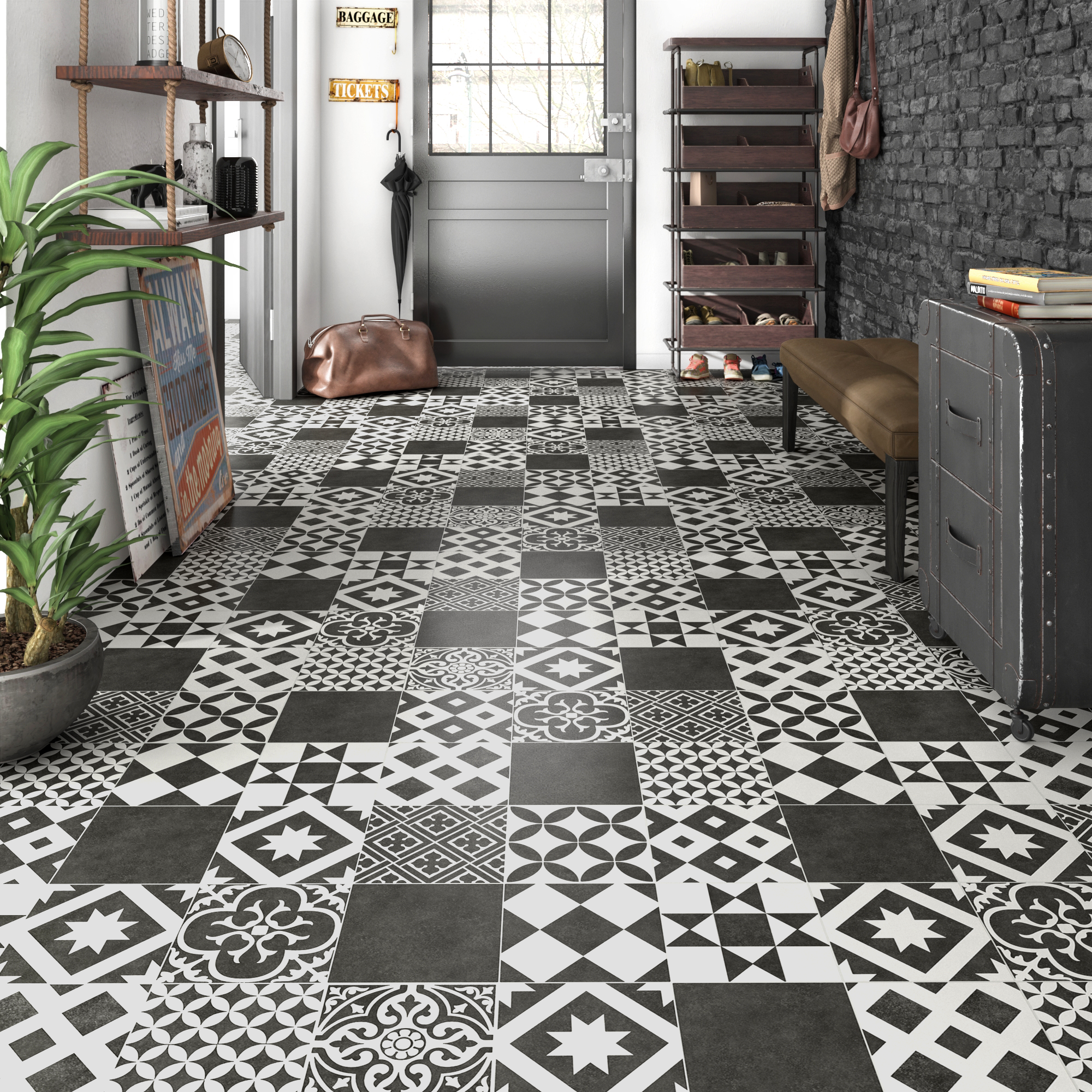 Sol PVC imitation matériau Gatsby BEAUFLOR rouleau l.3m | Leroy Merlin