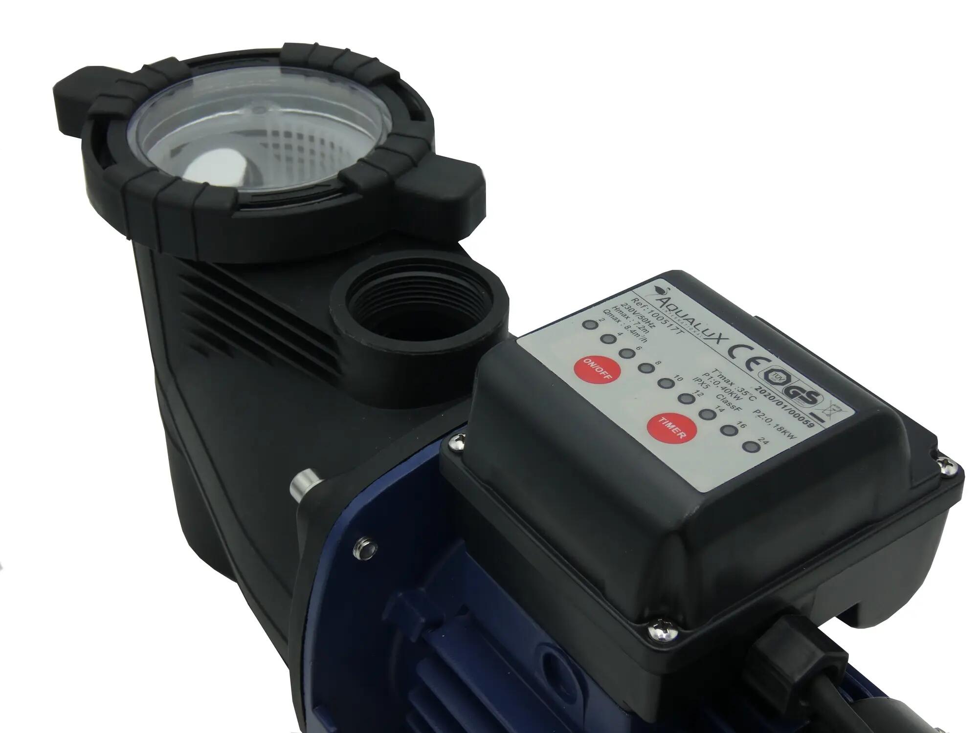 Pompe de filtration avec timer AQUALUX 1/3 CV | Leroy Merlin