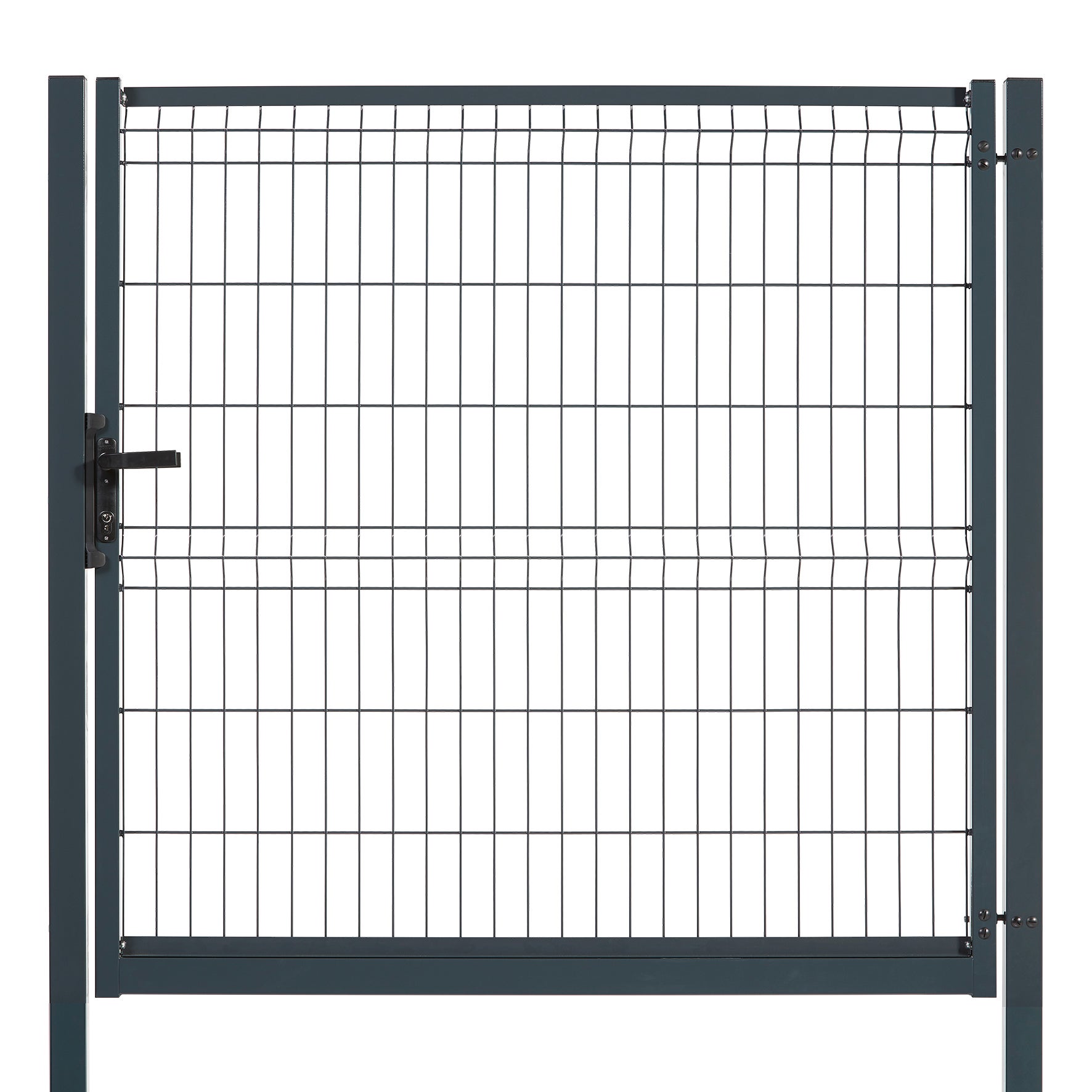 Portillon grillagé Axyle RAL 7016 à sceller, l.150x H.150 cm | Leroy Merlin