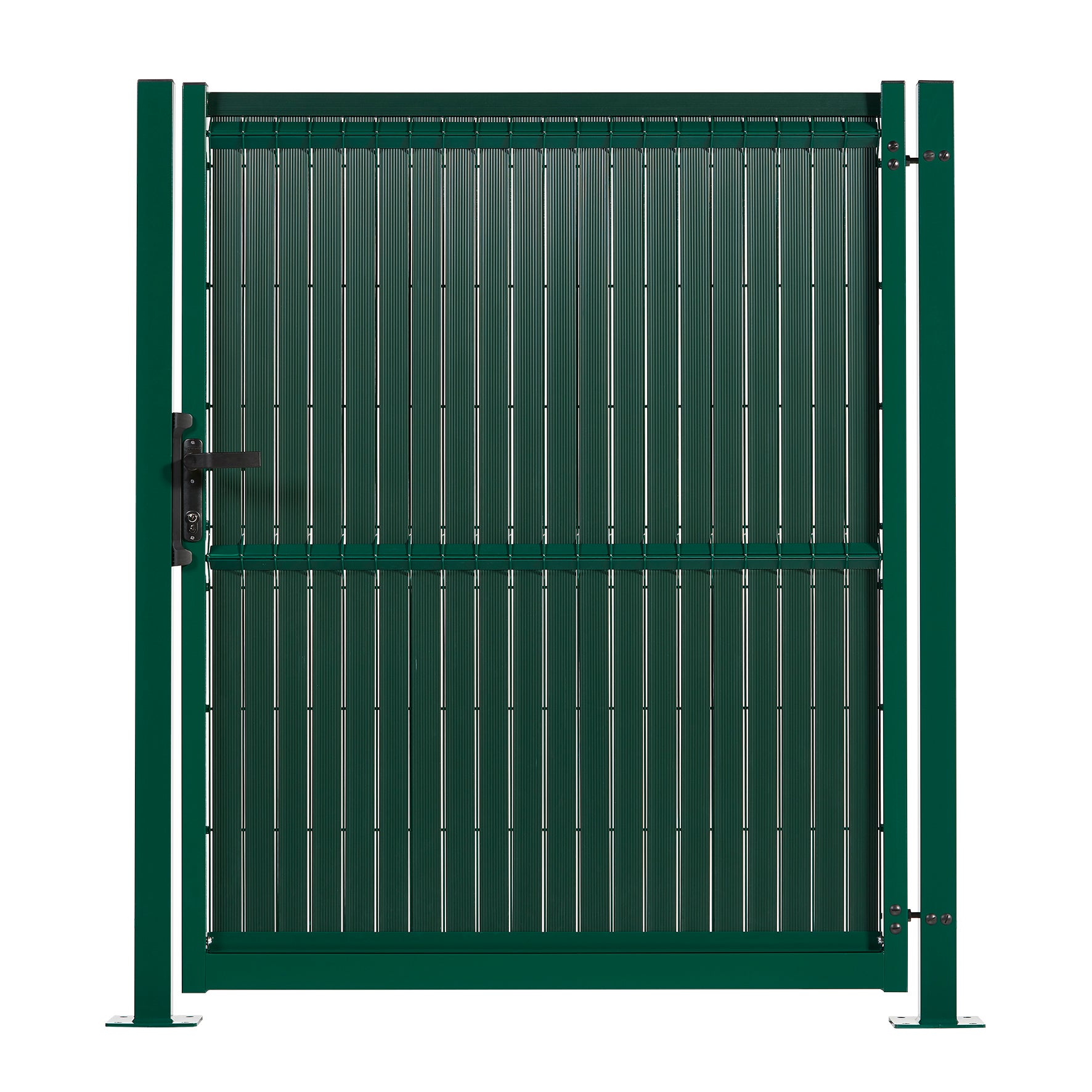 Portillon grillagé Axyle RAL 6005 sur platine, l.150x H.170 cm | Leroy ...