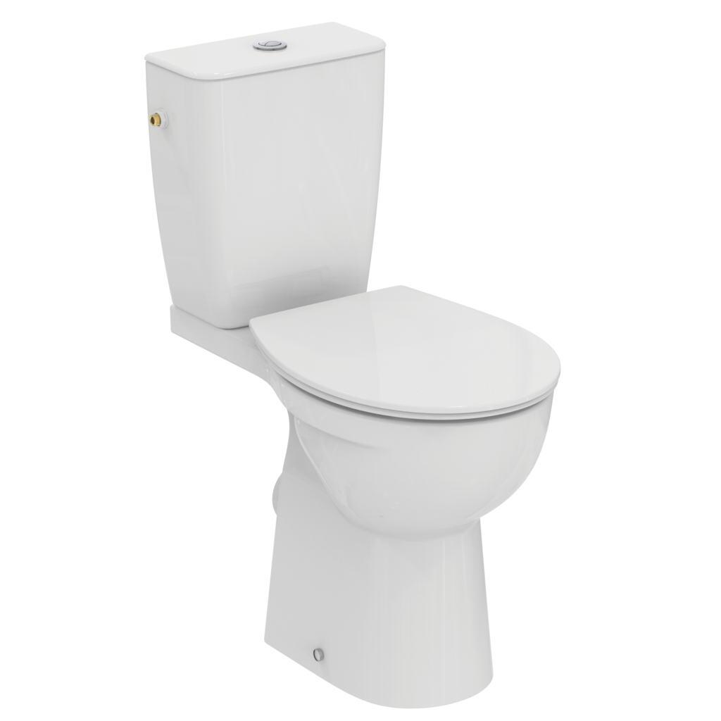 Pack WC à poser sortie horizontal sans bride Tirso + surélevé pmr IDEAL ...