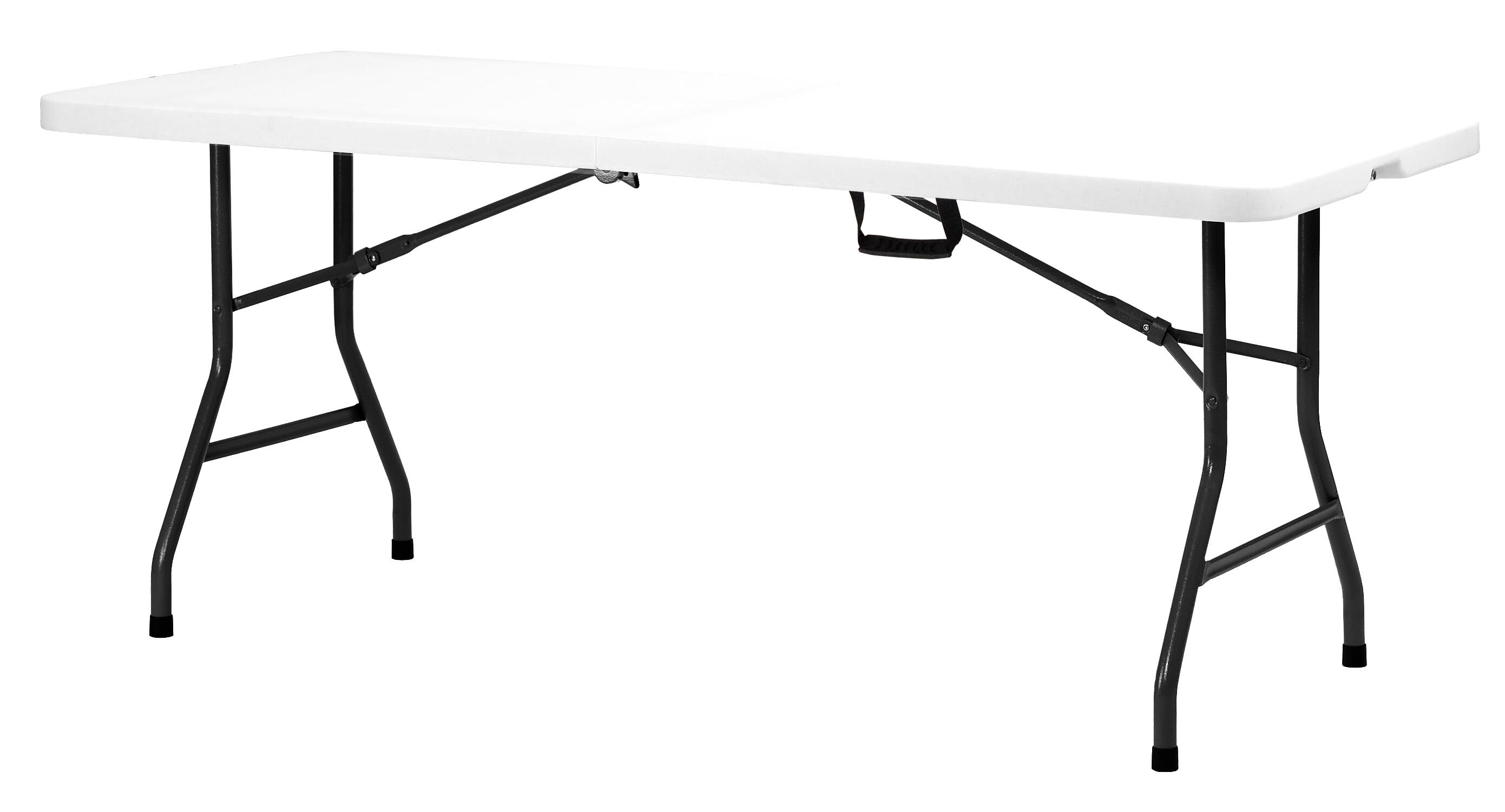 Table de réception pliante rectangulaire Rekkem, 180x70cm, 6 personnes ...